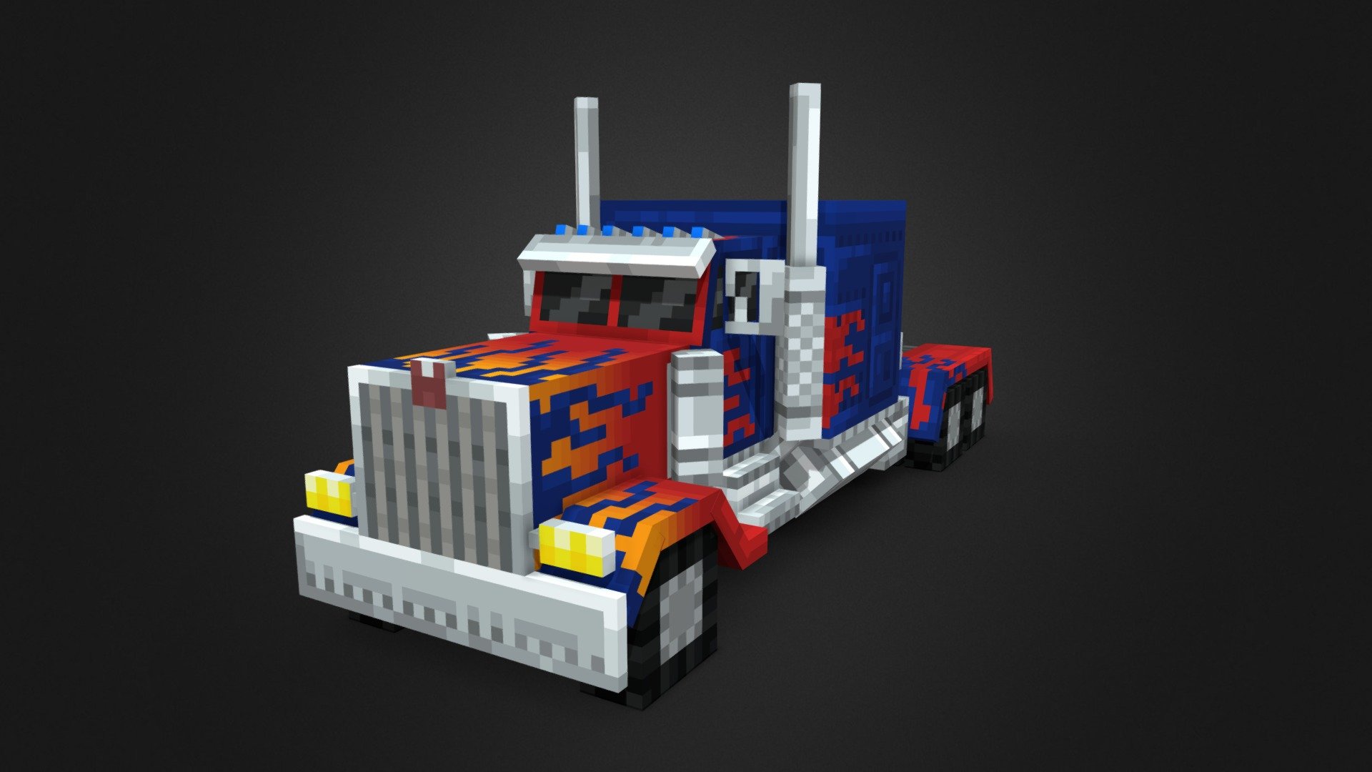 Optimus Prime Truck Mode - 3D model by Alend Pixel 3D (@Alend_Linker ...