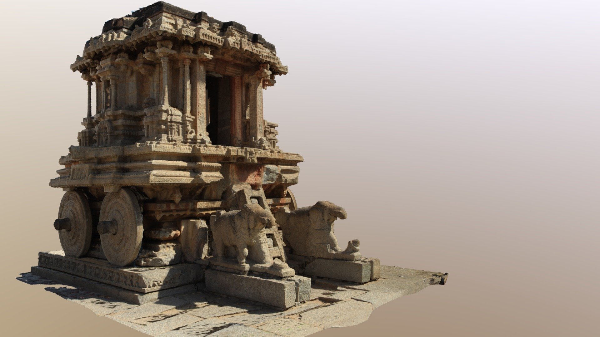 Hampi Chariot - 3D model by Who VR - The Indic Metaverse (@WhoVR ...