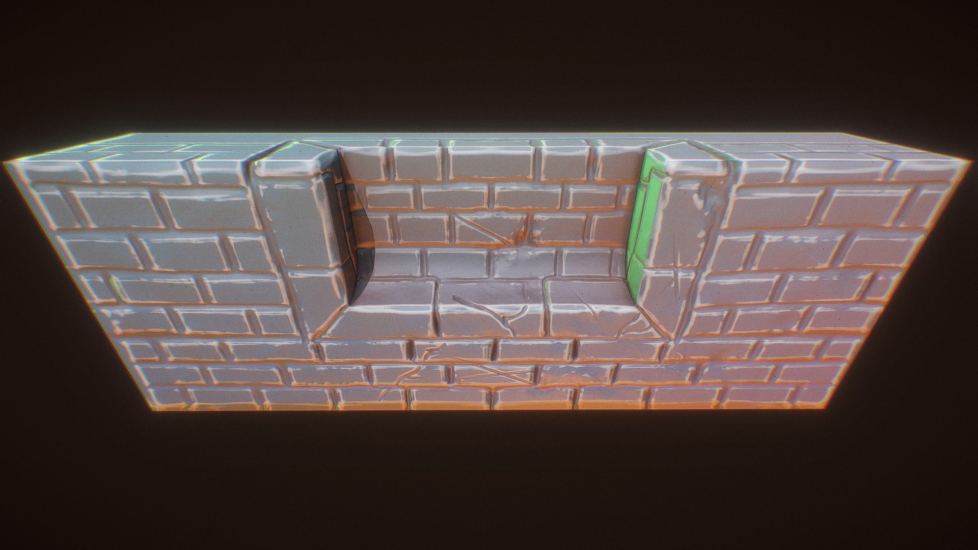 Stylized Brick Wall Practice - 3D model by Irakli (ika3d ...