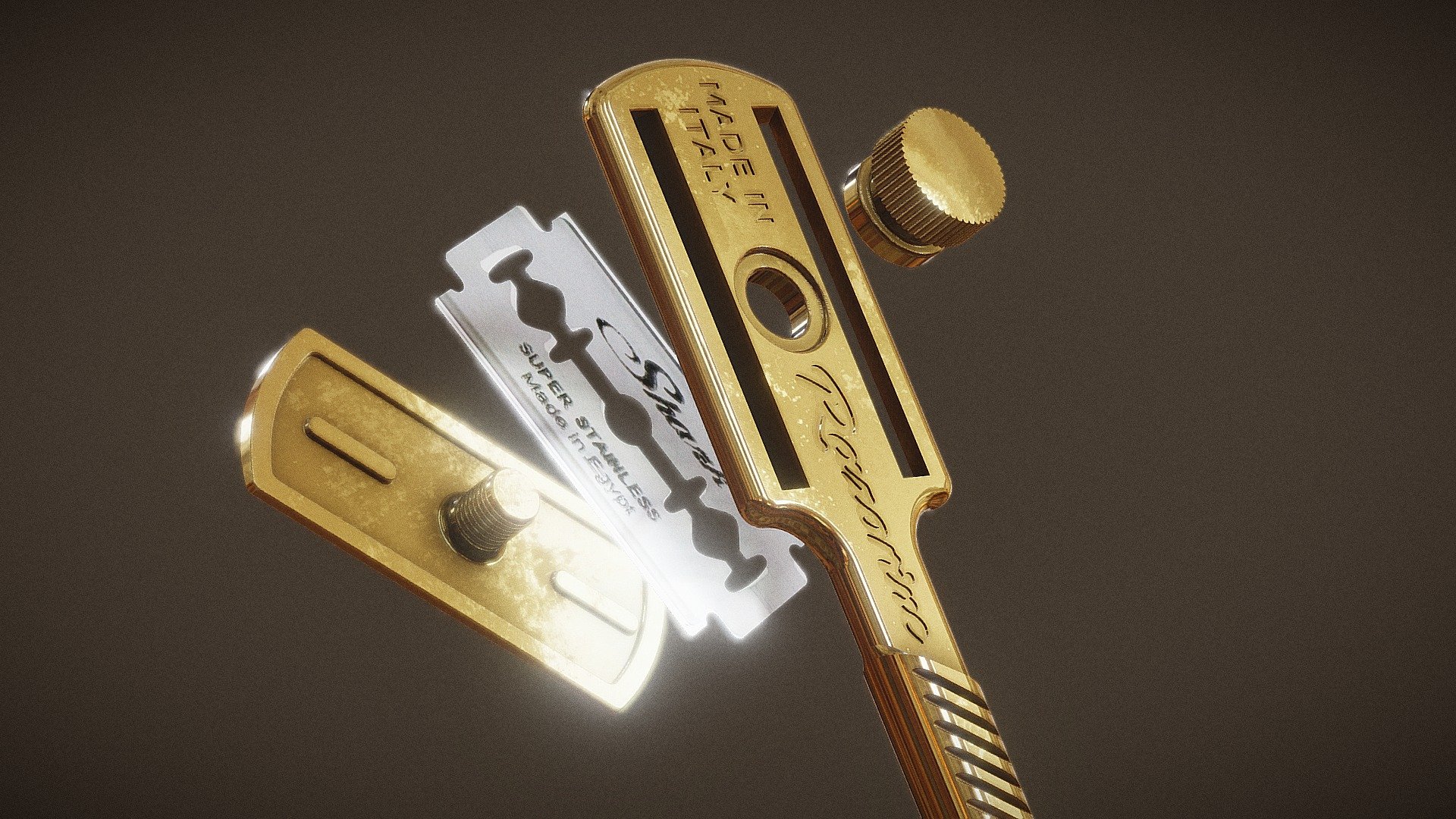 Razorine - safety razor - 3D model by Mario Falasca (@marfal) [81bc096 ...