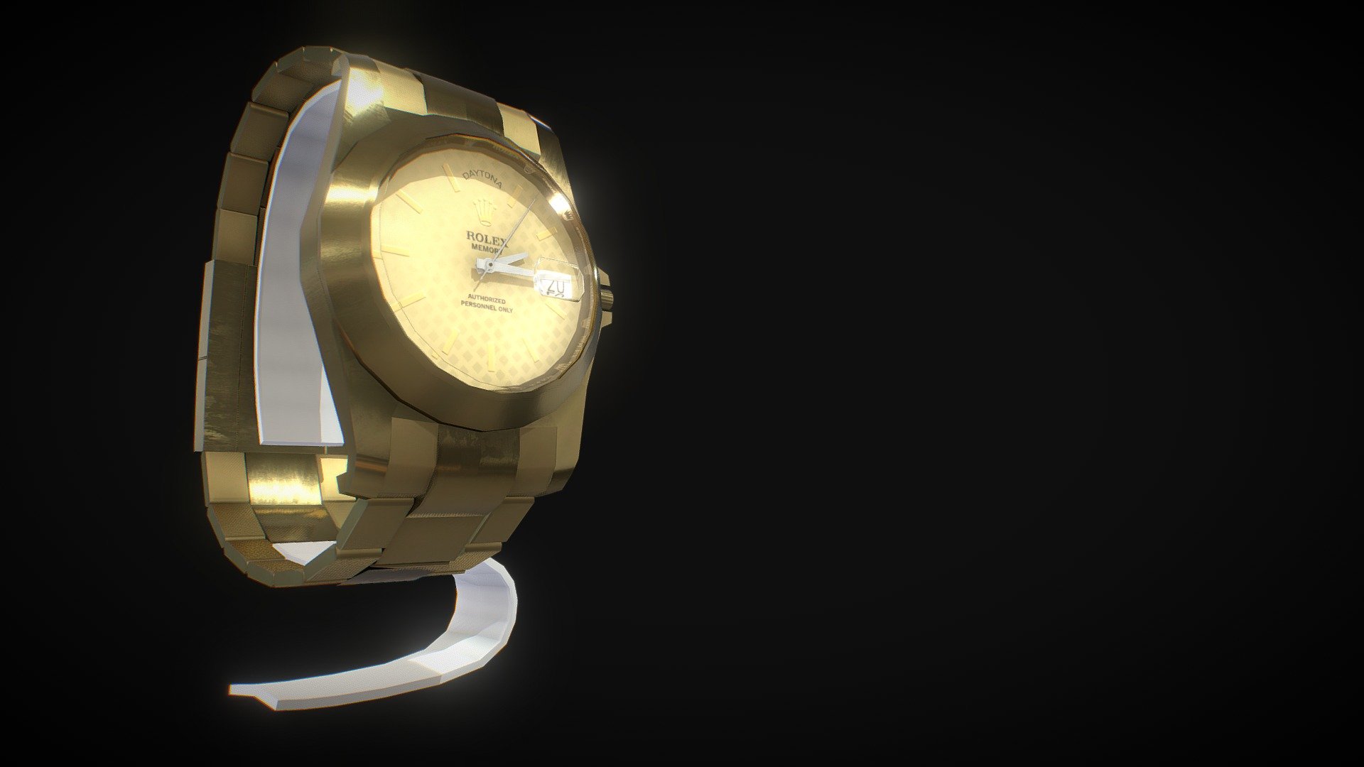 Rolex Watch 03 (Low-Poly) - 3D model by Ubaldo Huerta (@UbaldoHuerta ...