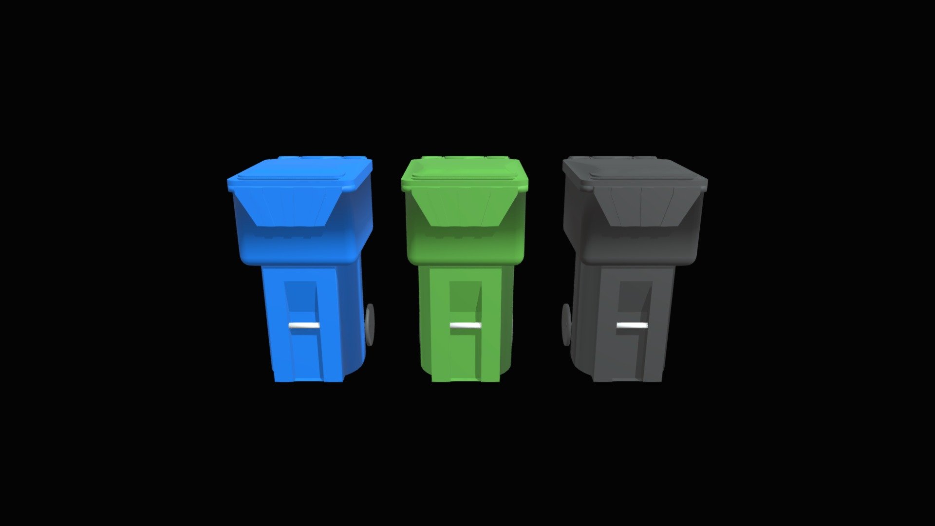 Toter 90 Gallon Residential Trash Carts - Download Free 3D model by ...