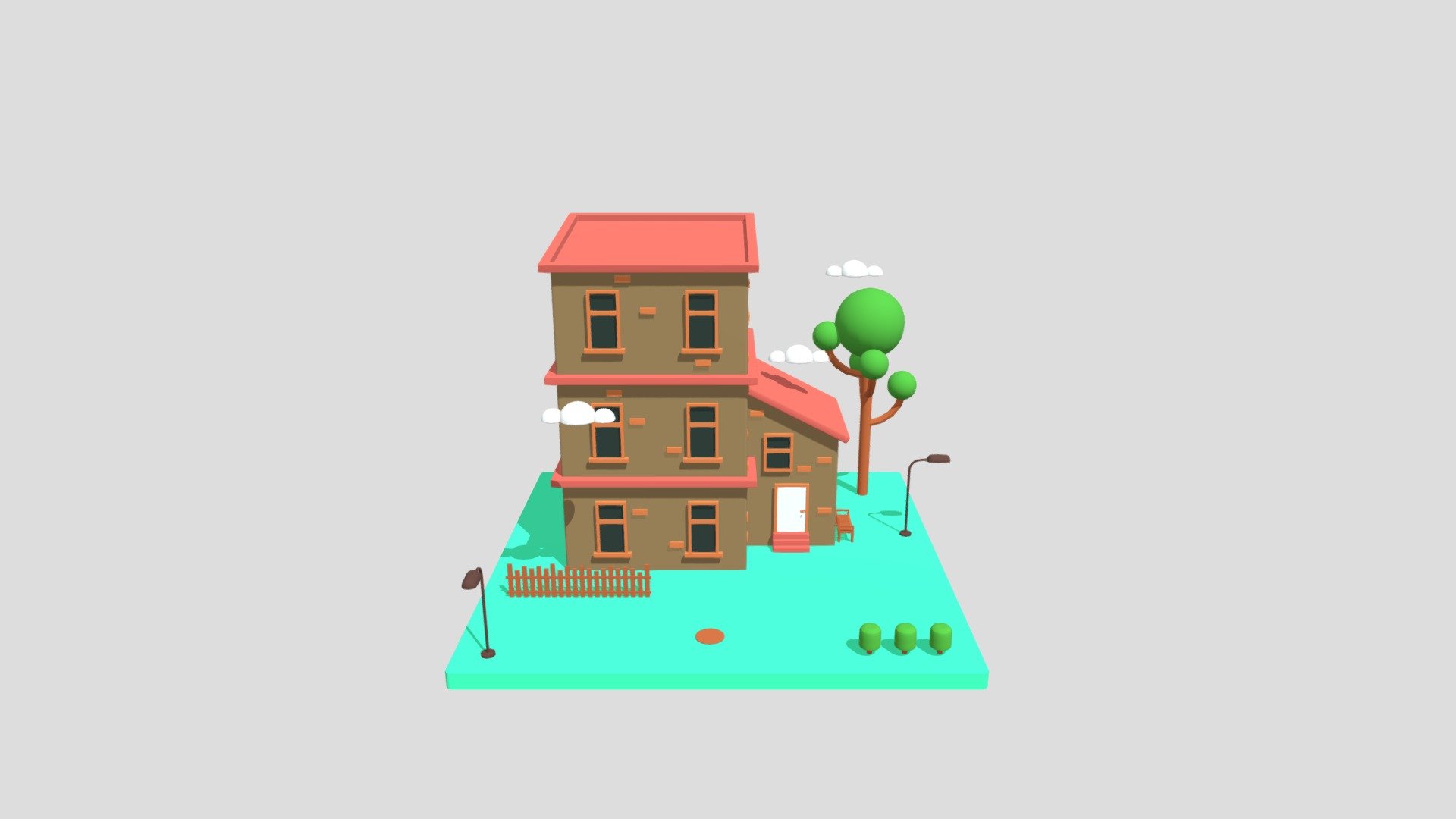 Toon_house - 3D model by Shiva G (@Shivageed) [81c0675] - Sketchfab