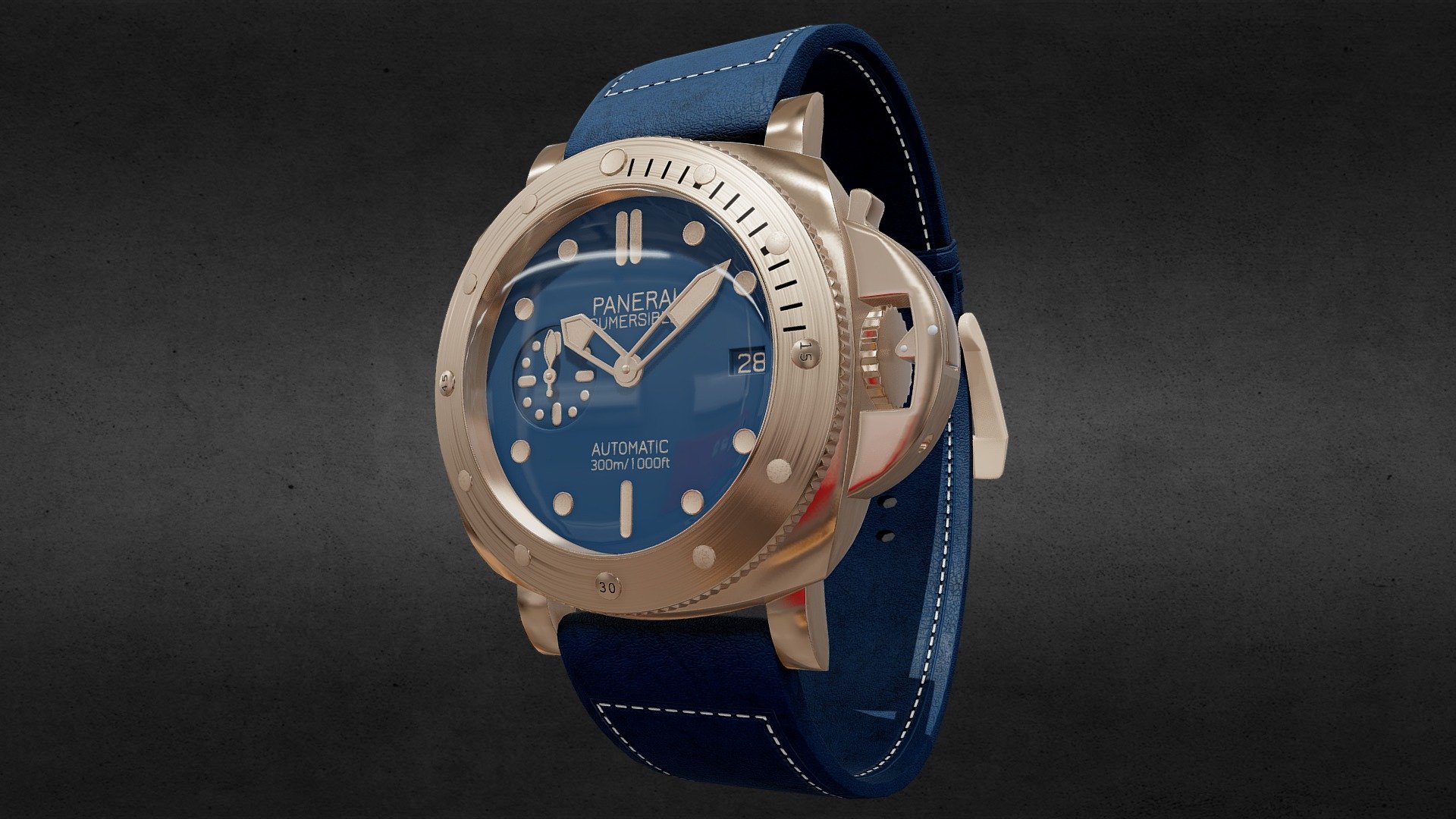 Panerai - Submersible Bronzo Blu Abisso PAM01074 - Buy Royalty Free 3D ...