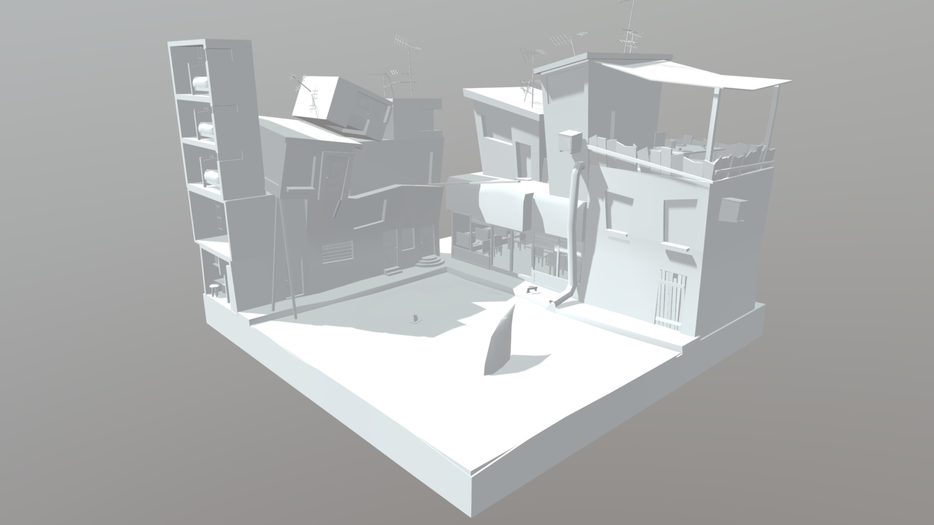 Strange town - 3D model by brekt [81c2511] - Sketchfab