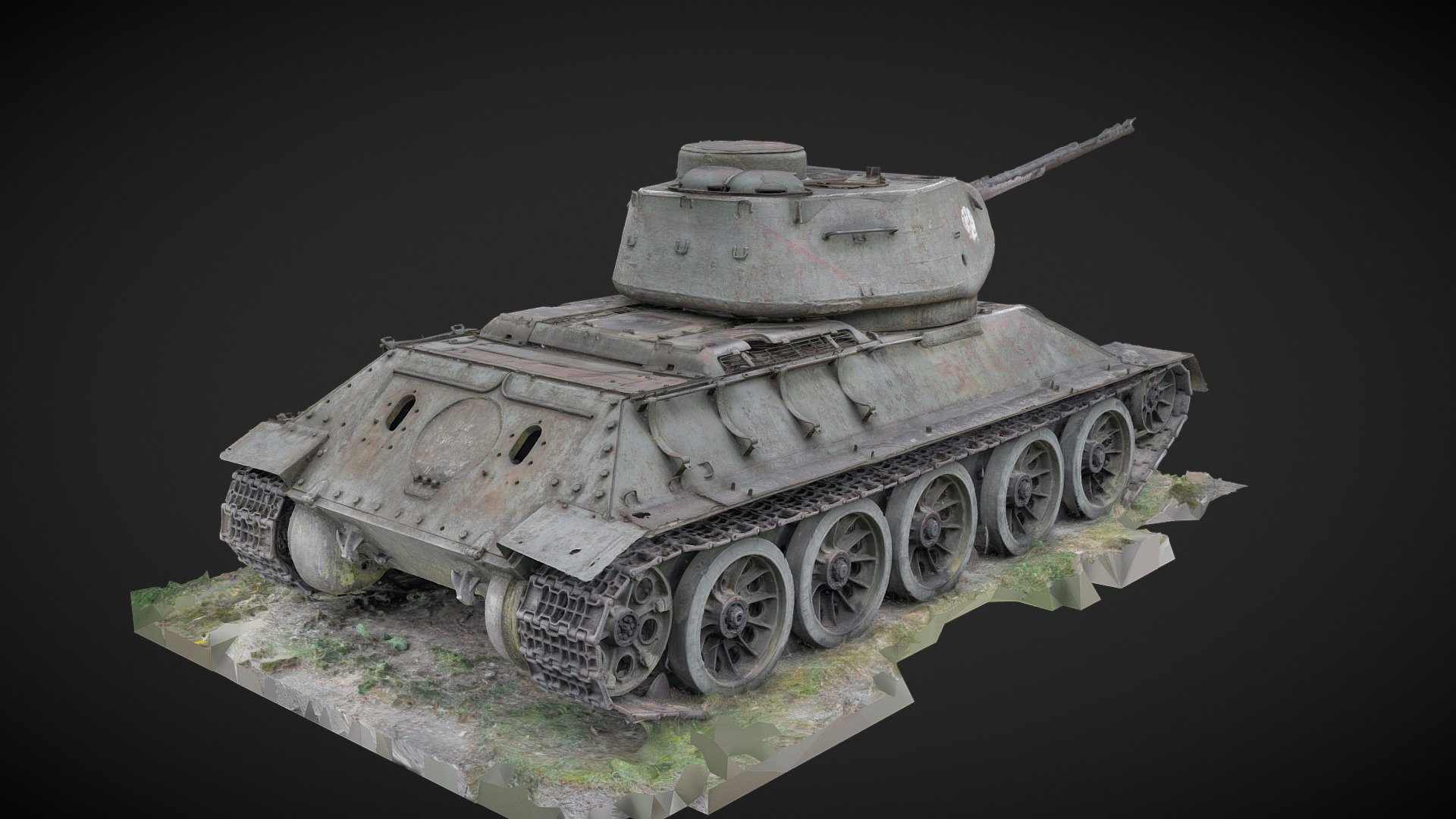 tank T-34-85 raw scan - Download Free 3D model by PGSimulation (@lama99 ...