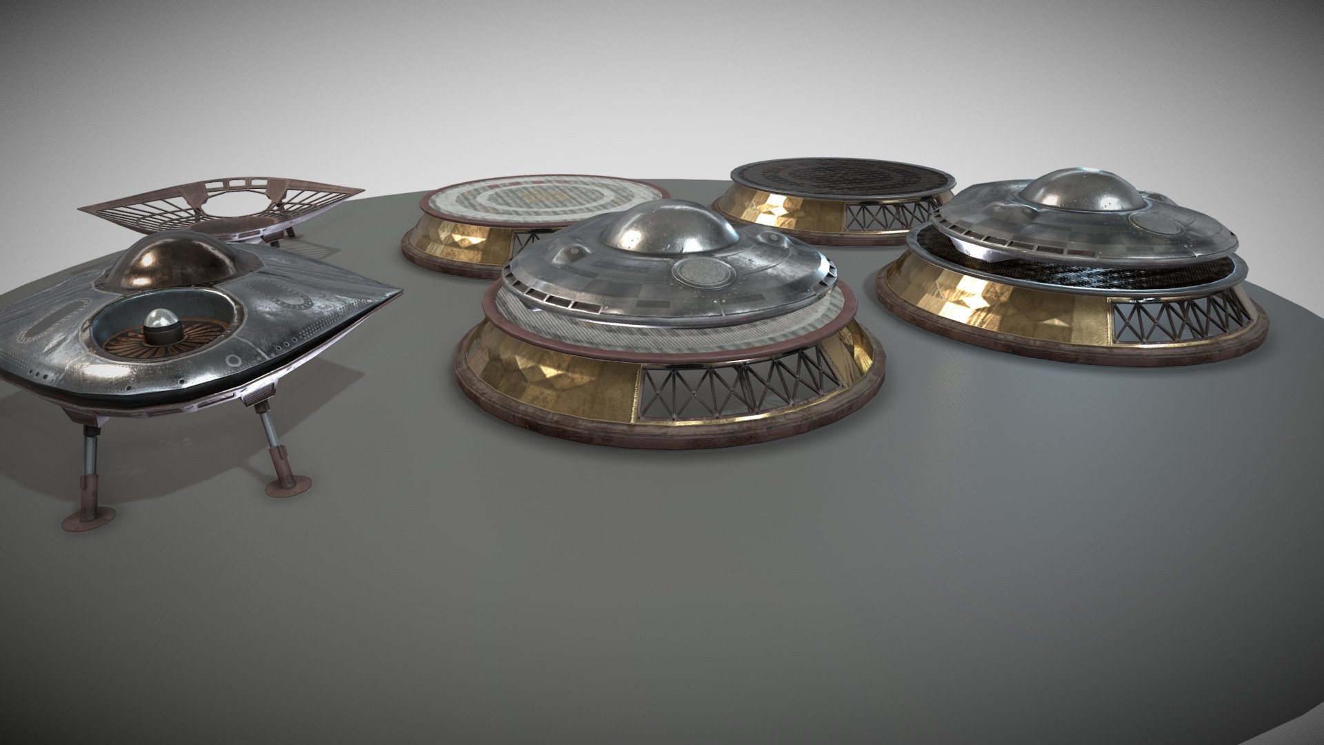 UFO Landing & Launch Pads - 3D model by Mad_Lobster_Workshop [81c343c ...
