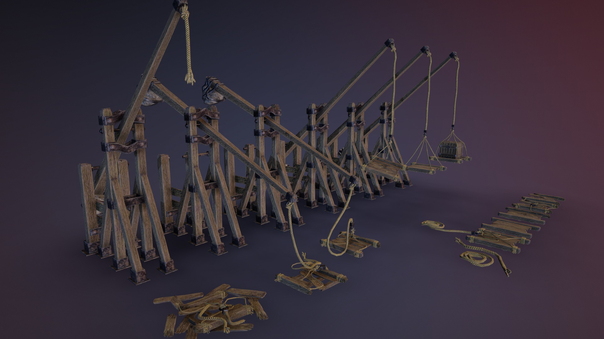 Wood Cranes - 3D model by muppetsaurus [81c5319] - Sketchfab