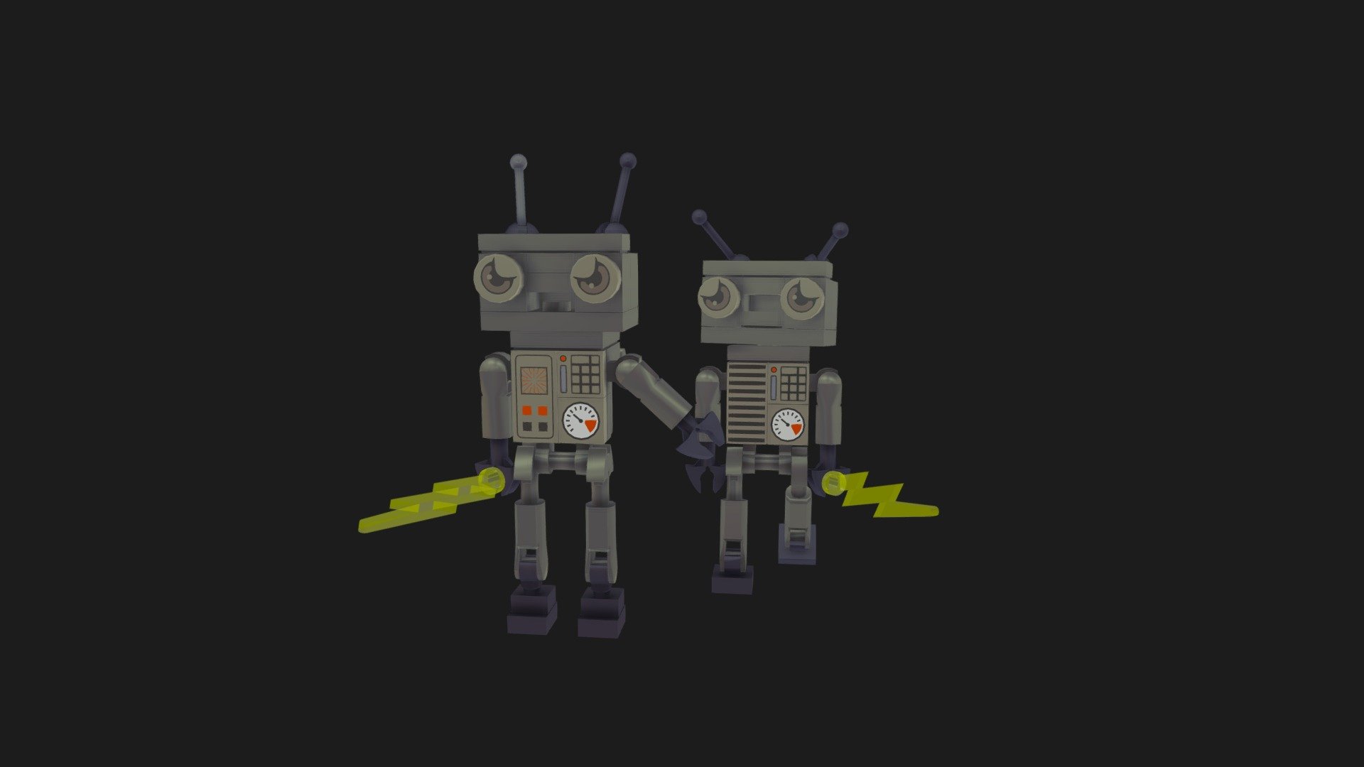 Les mecha Oméga et Alpha - 3D model by GwendolineR [81c7786] - Sketchfab
