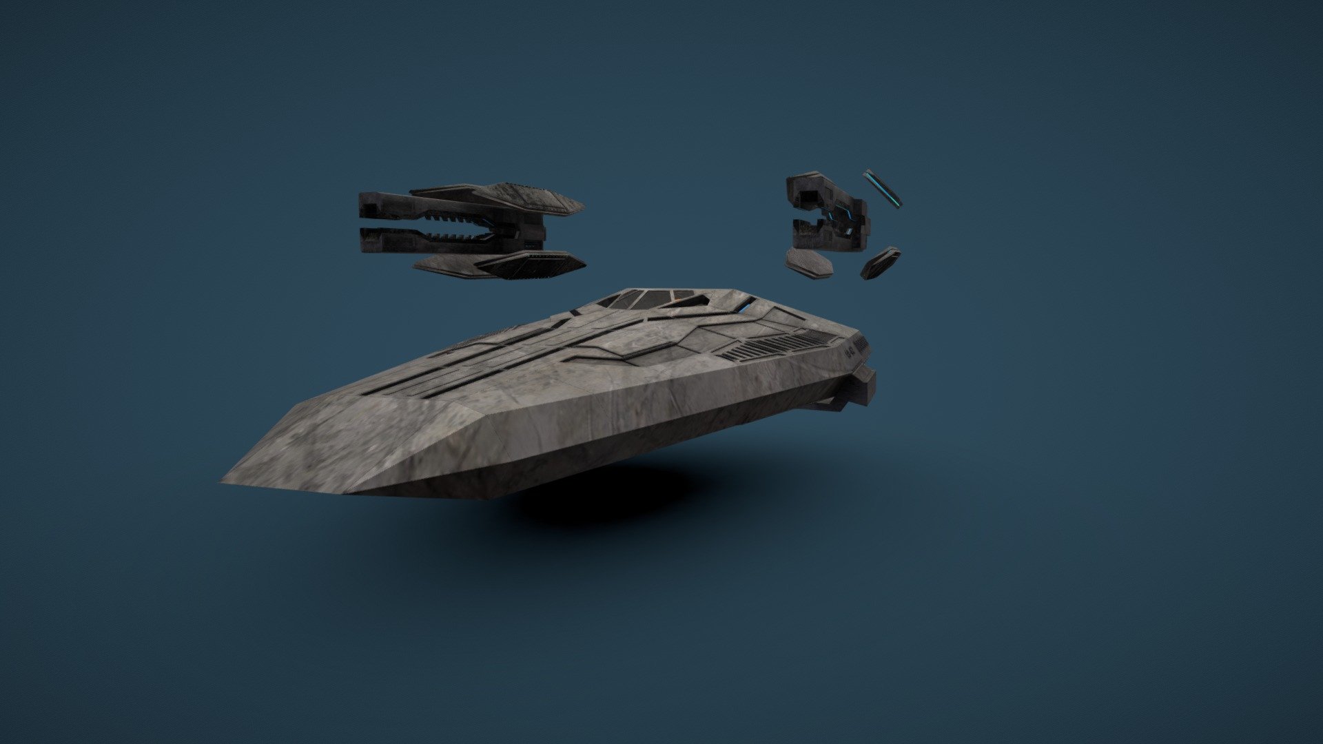 Sci Fi Space Ship Prototype - 3D model by Preview_Tempest [81cb95d ...