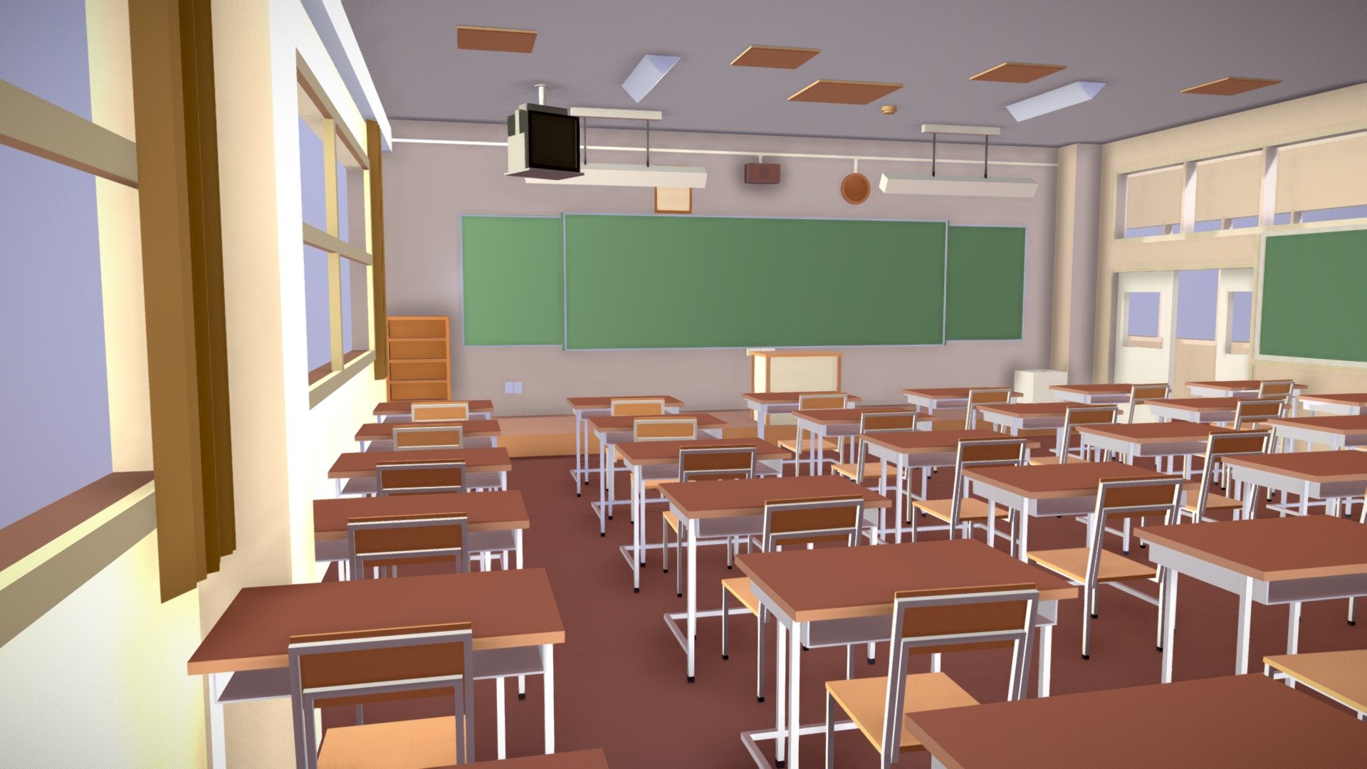 Classroom - 3D model by monzonm [81d0854] - Sketchfab