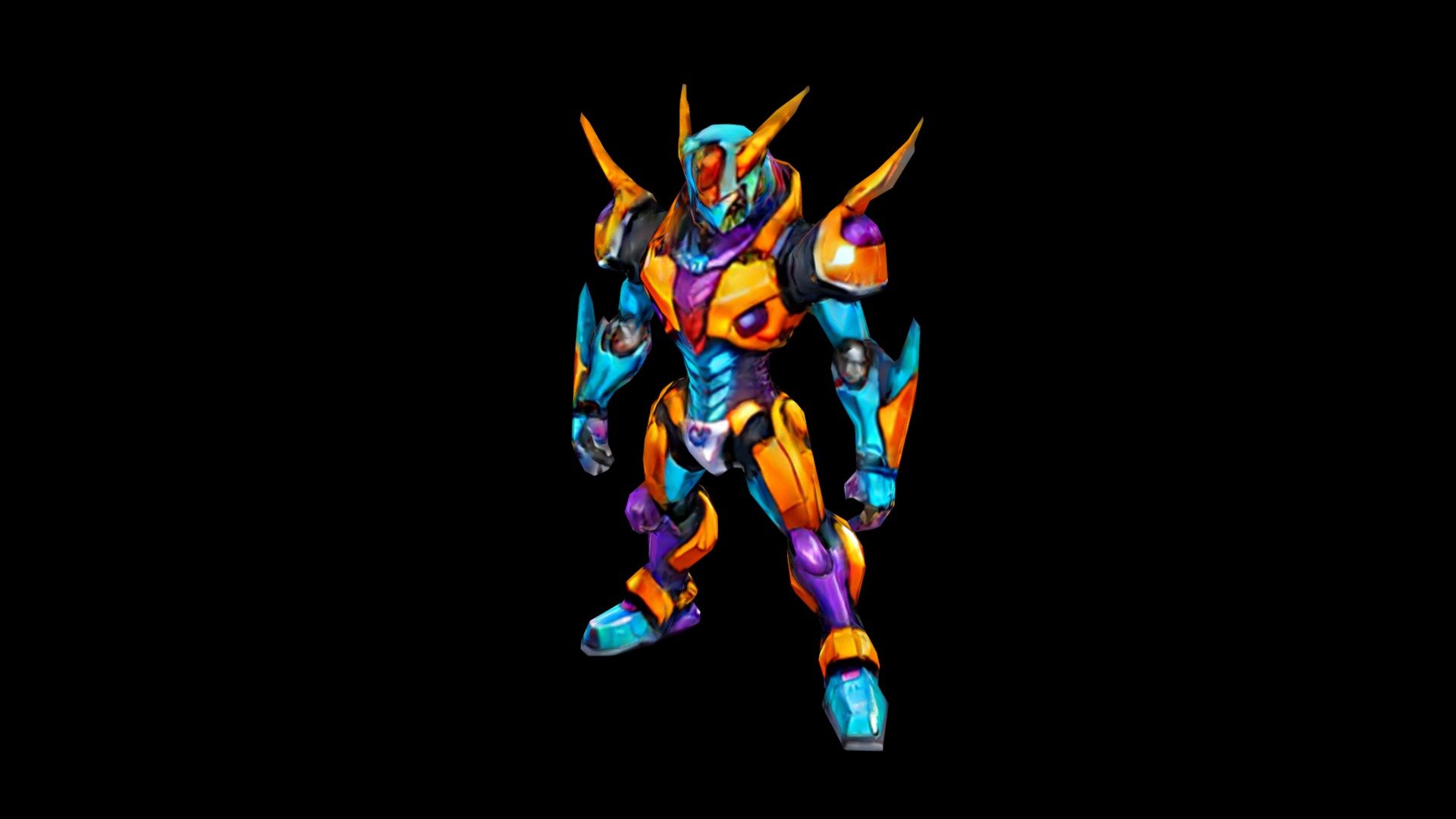 Digital illustration of a robot standing with or - Download Free 3D ...