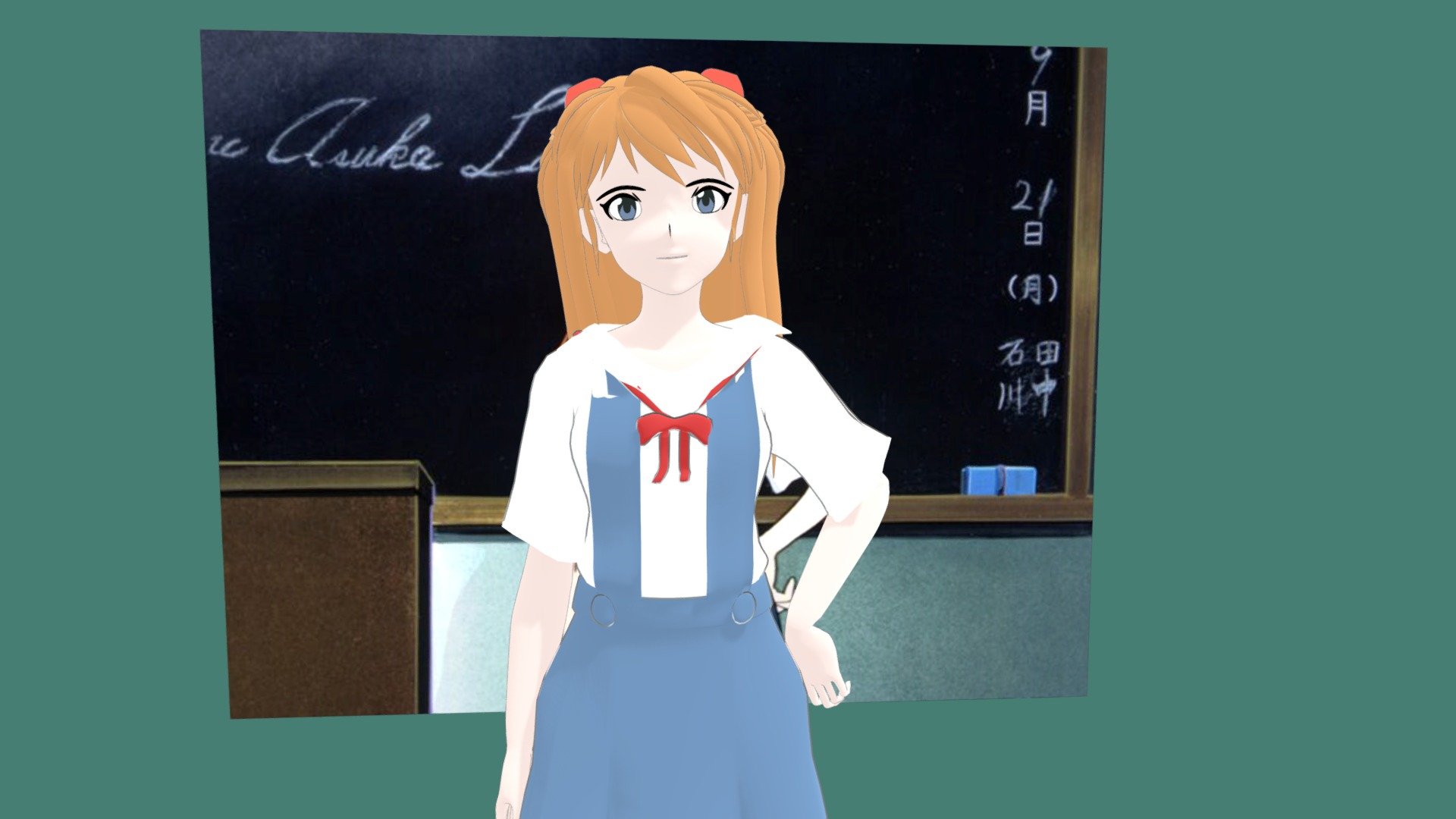 Asuka with the School Uniform Rigged - 3D model by iluvdlx [81d20ea ...