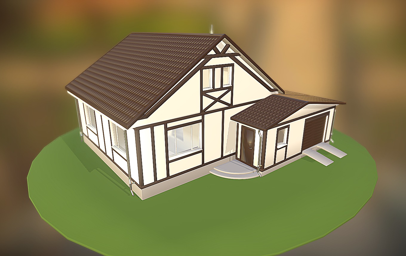 Suburban house - 3D model by alexeykhlystov [81d87a1] - Sketchfab
