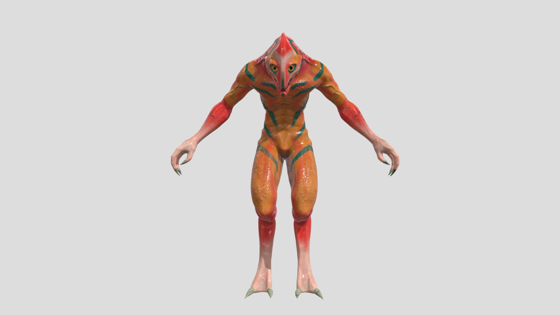 Creature A pose - 3D model by Nicolas_Brosteaux [81db13d] - Sketchfab