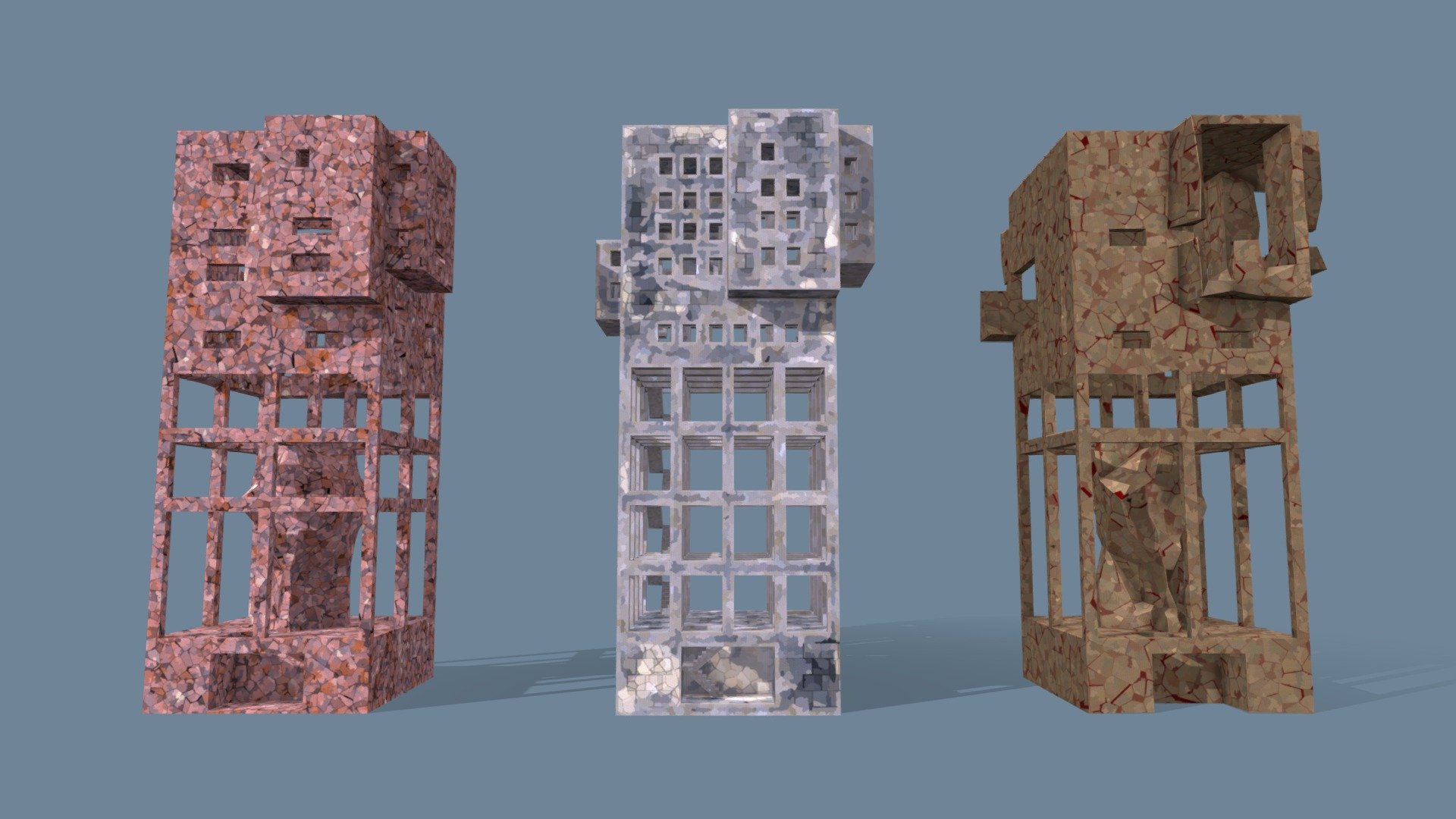 post-apo buildings - 3D model by Likopinina [81dc35d] - Sketchfab