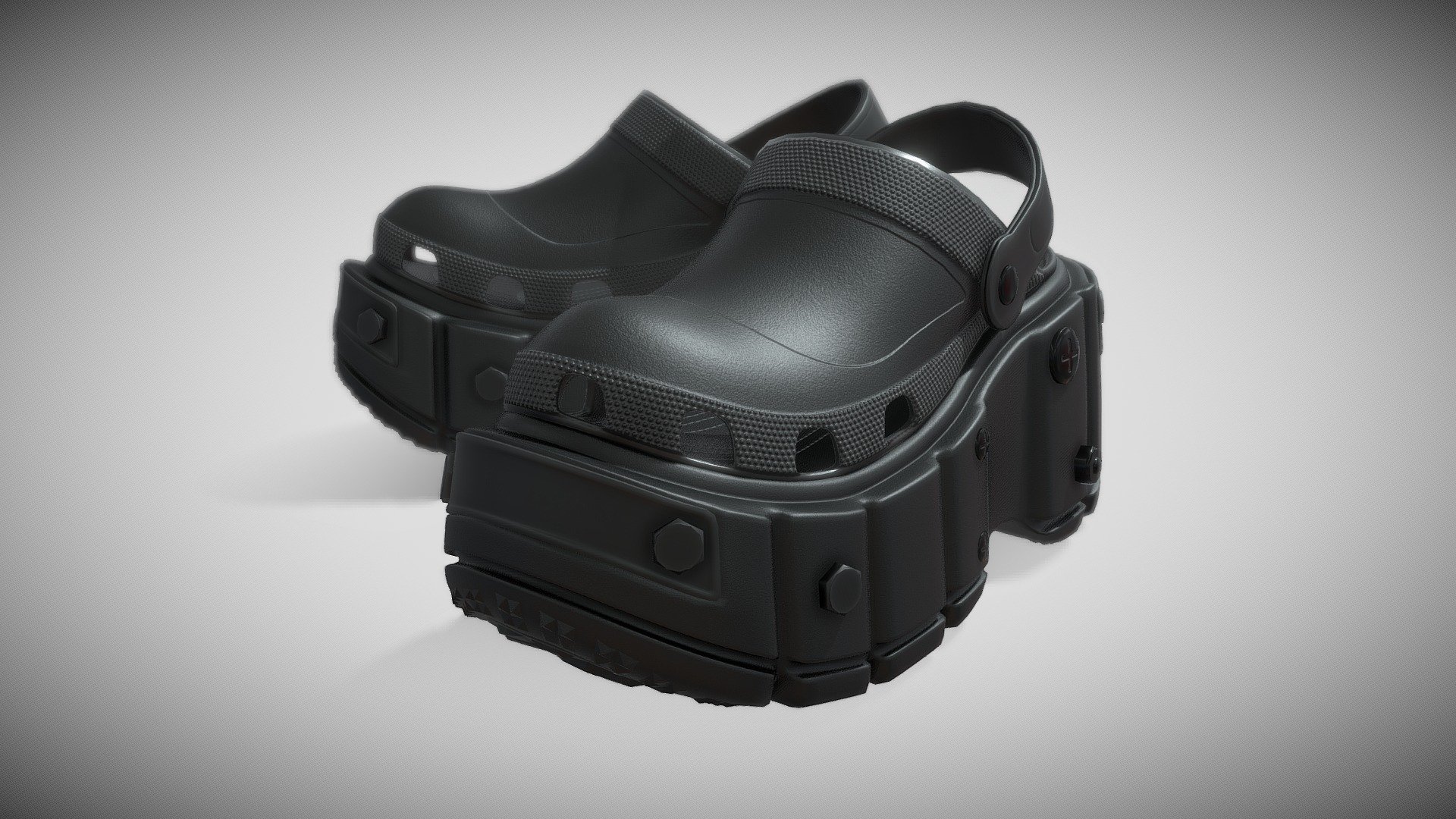 Hard Crocs sandals Lowpoly 3D model PBR Textures - 3D model by s ...