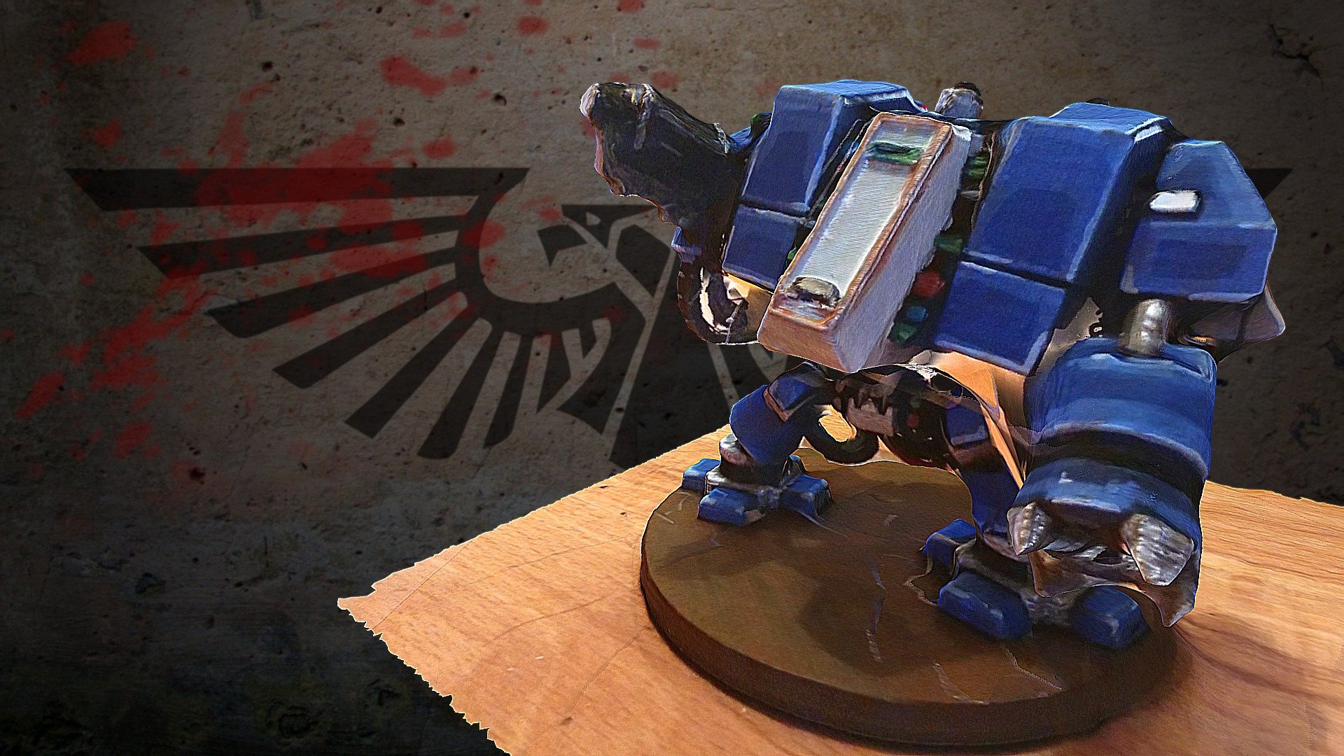 Ultramarine Dreadnought, painted - 3D model by Pierre-Antoine (@pa ...