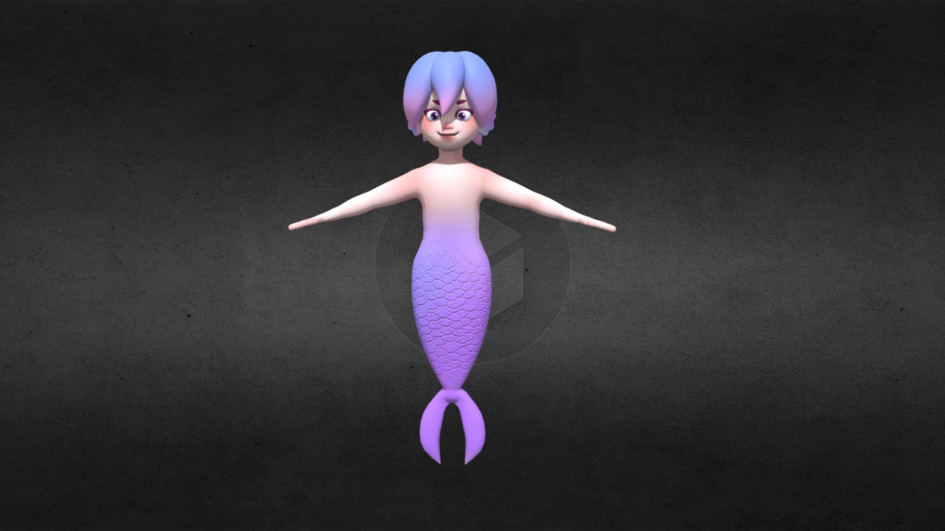 Baby mermaid - Download Free 3D model by Yuto.Yoshioka [81e7a39 ...