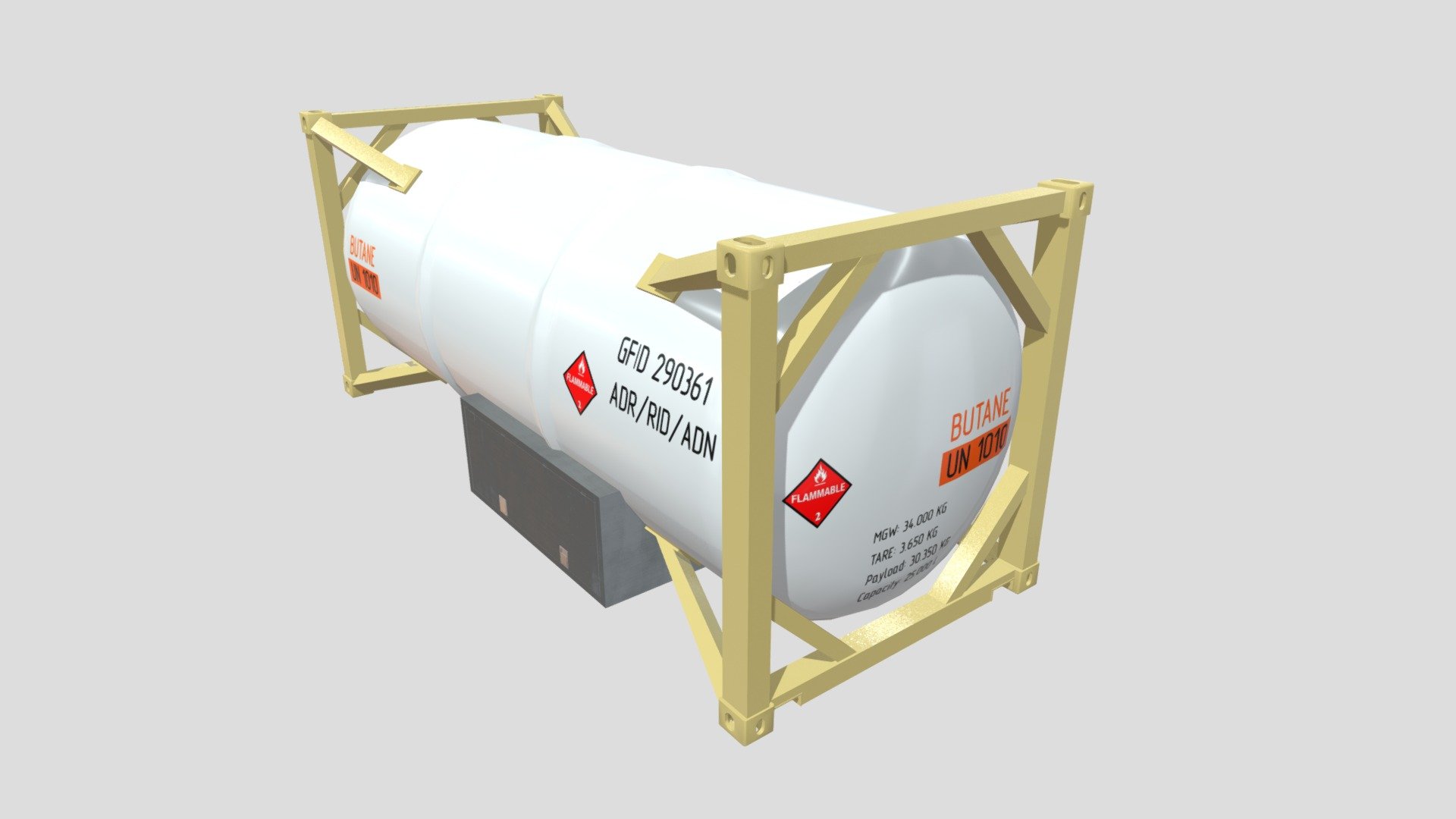 Shipping Gas Tank Container 20ft - 3D model by Pavel_nami [81ea3d2 ...