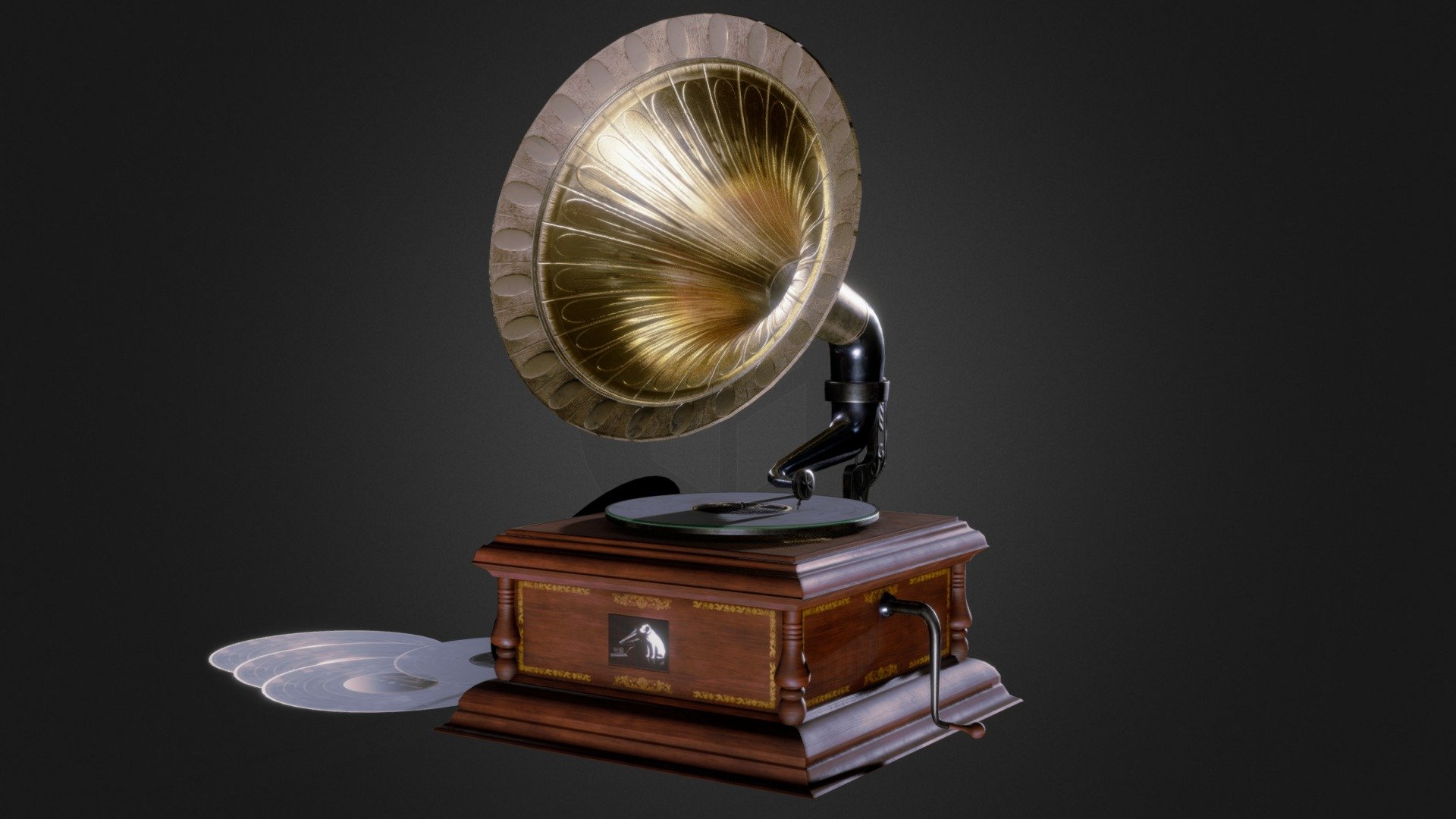 Vintage Gramophone - Buy Royalty Free 3D model by Revu (@RevuArt ...
