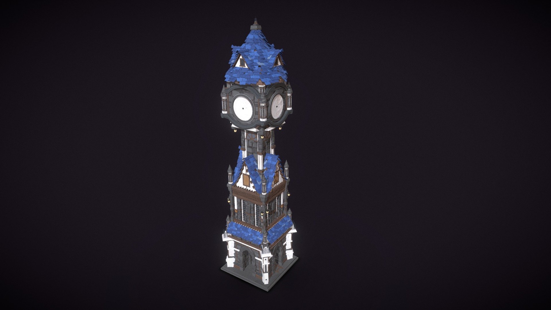 Clock Tower - 3D model by Ryangeun [81f041b] - Sketchfab