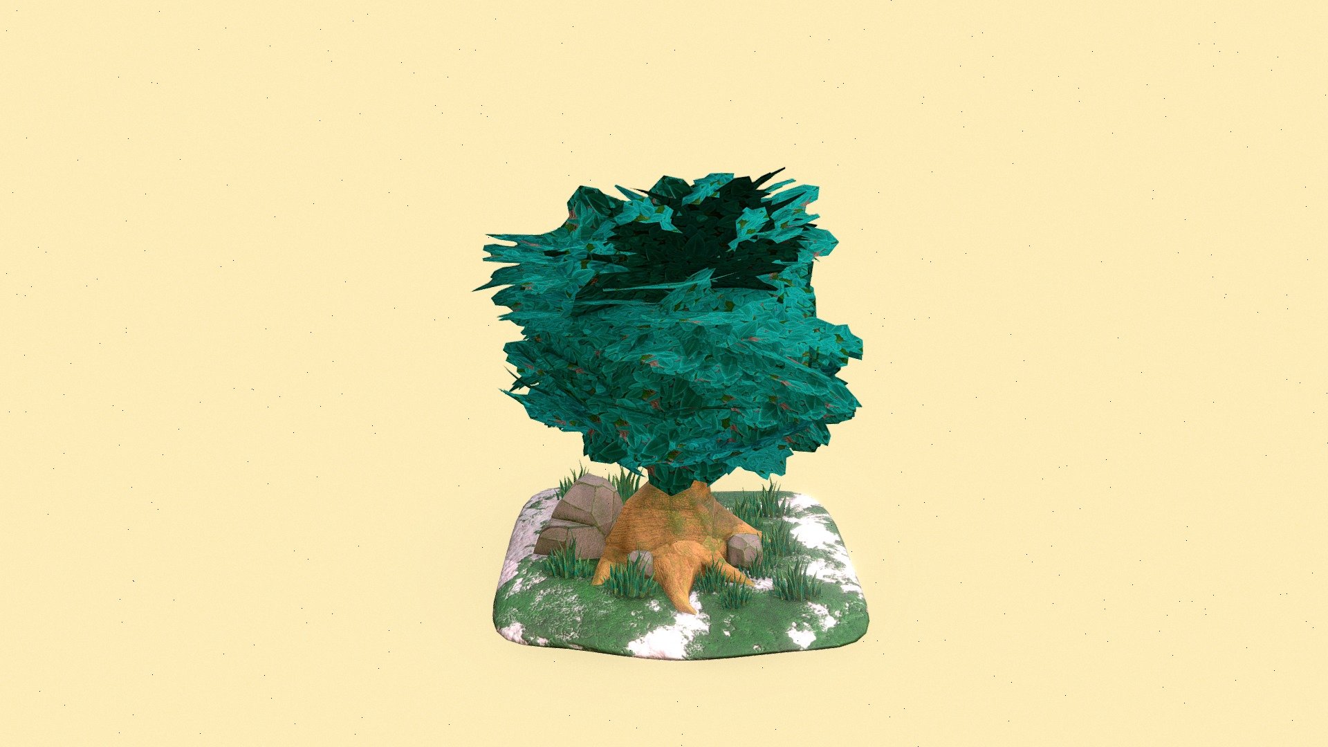 Tree_stones - 3D model by chinh_tran [81f3bd7] - Sketchfab