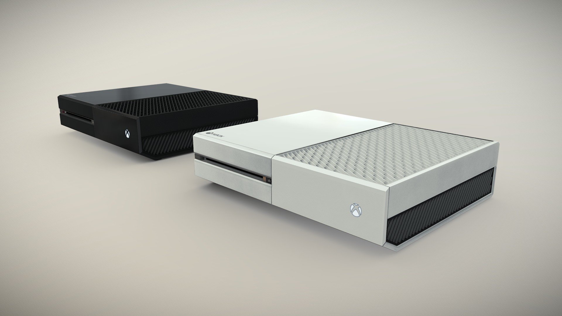 Microsoft Xbox One Game Console - Buy Royalty Free 3D model by ...
