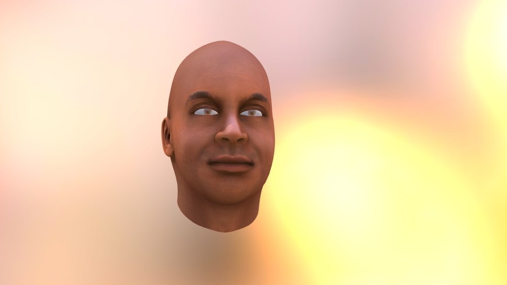 My first head - 3D model by lunacornata [81f6e86] - Sketchfab
