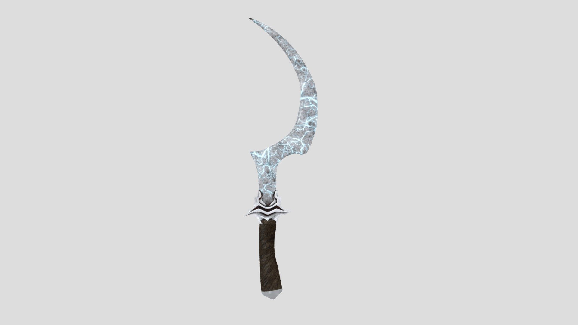 Sickle with blue lightning - 3D model by kanishkkumar2004 [81f7255 ...