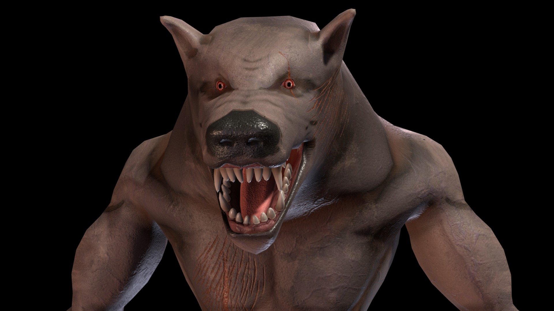 Werewolf - no Fur - Download Free 3D model by gilles.schaeck [81f9cb4 ...