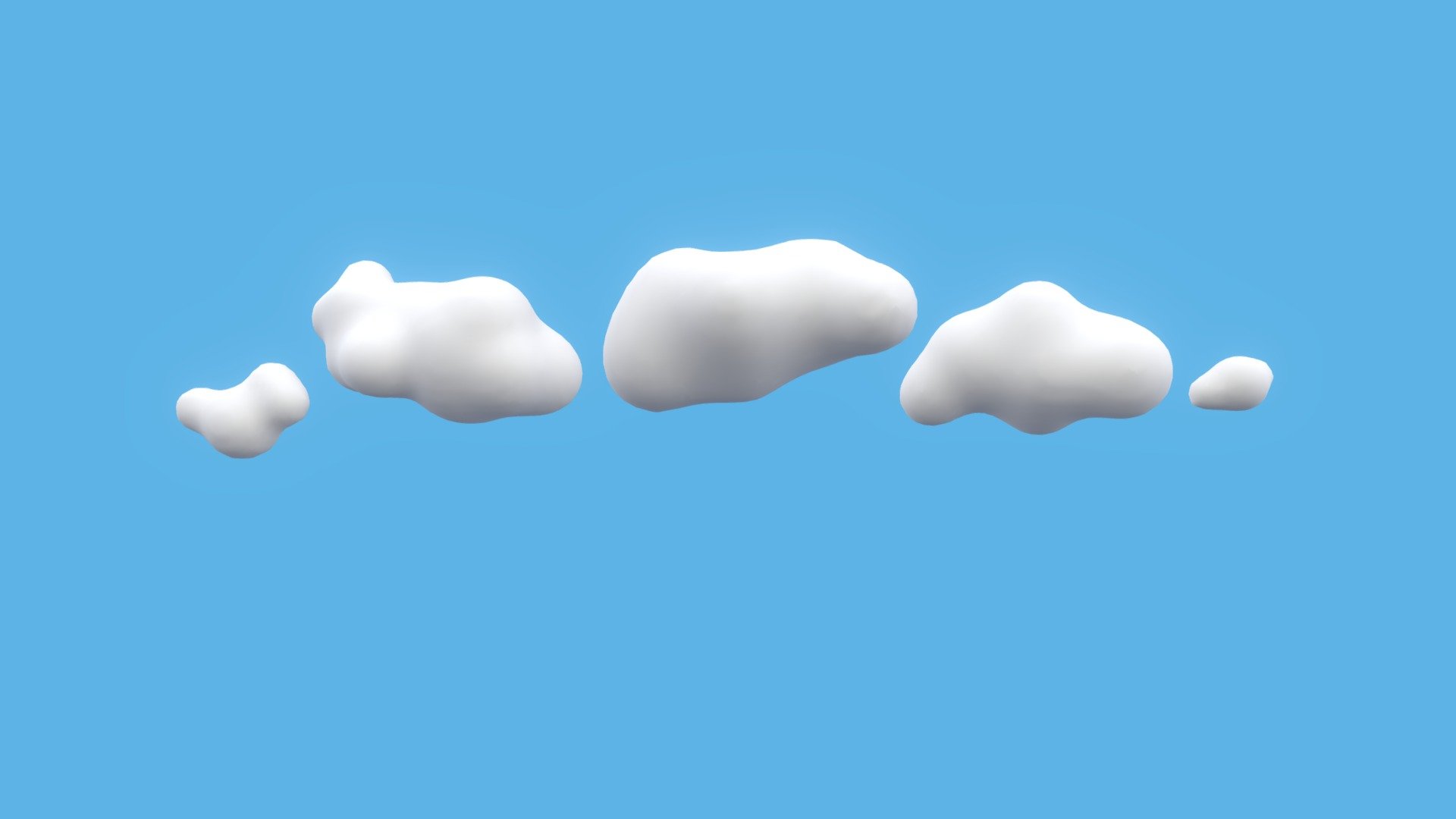 Toon Clouds Set Simple Lowpoly - Buy Royalty Free 3D model by tamminen [81faaba] - Sketchfab Store