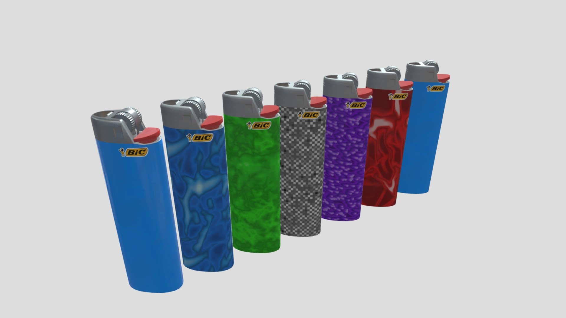 Lighter with Multiple Patterns 4K Low-poly - Buy Royalty Free 3D model ...