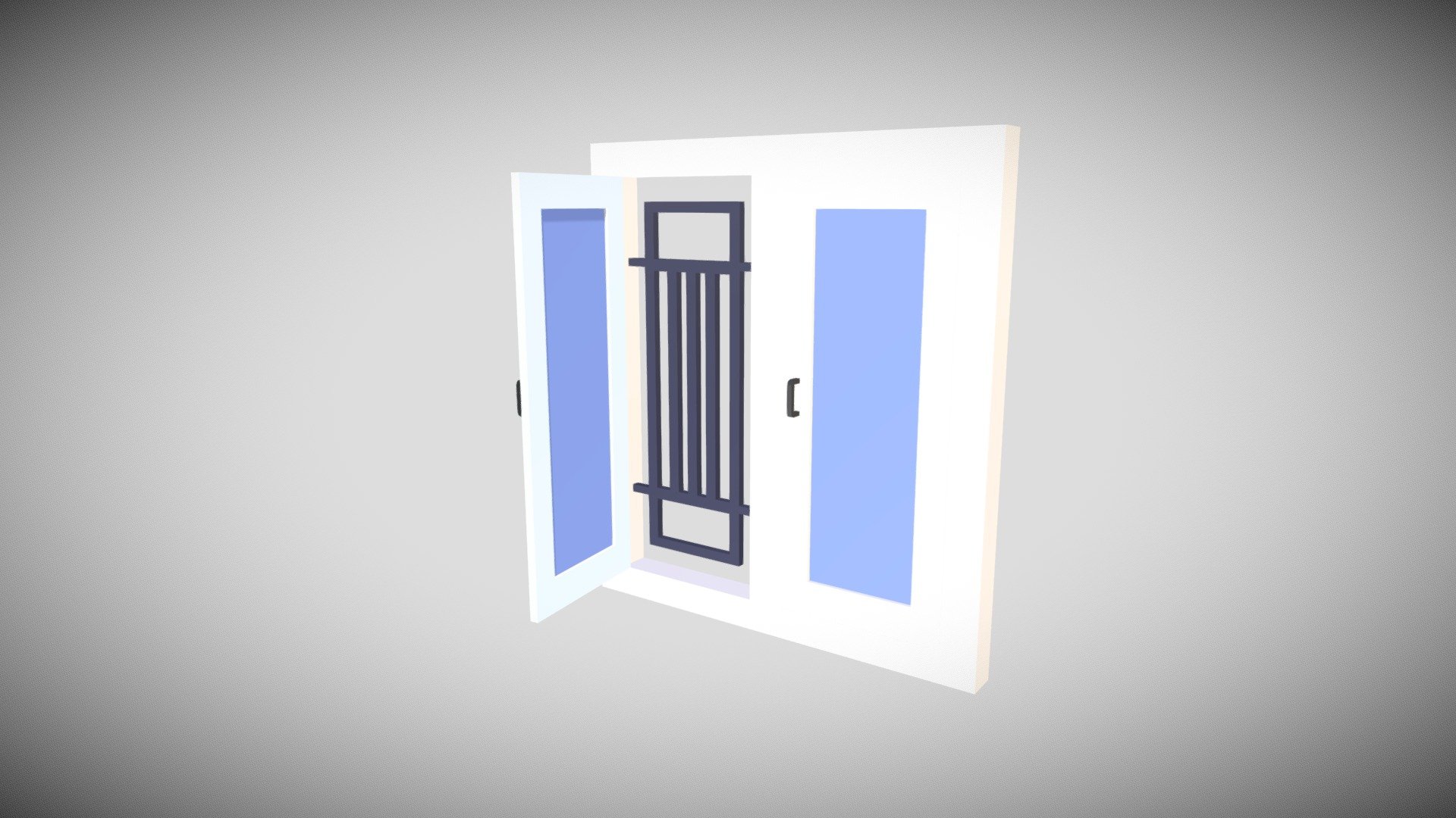 Indian House windows with openable door - Download Free 3D model by ...