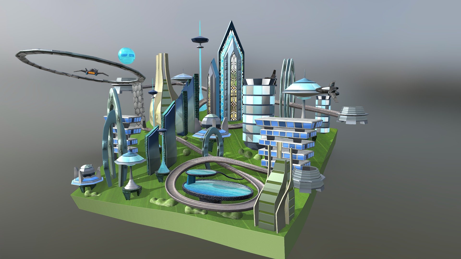 Nef City of the future - 3D model by Nef Art (@NefArt) [8201c05 ...