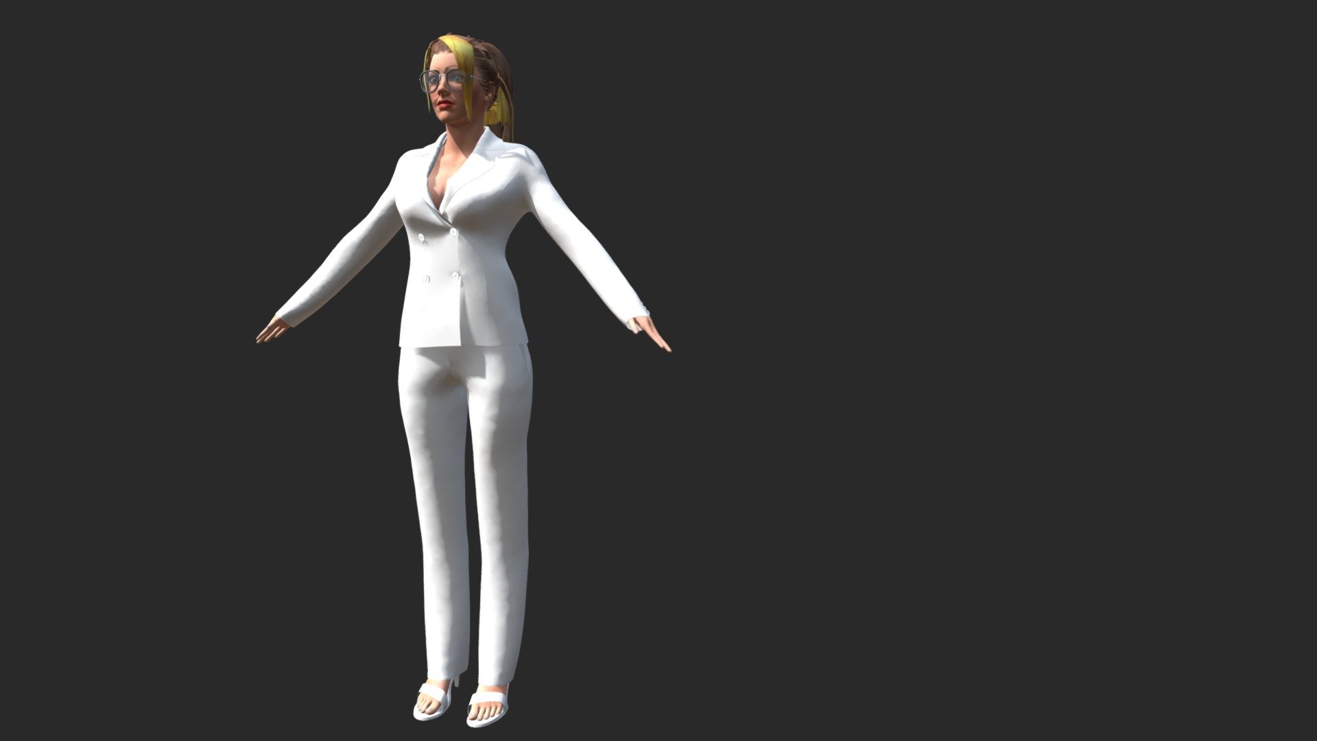 Female Double-Breasted Suit - 3D model by nio0 [8203327] - Sketchfab