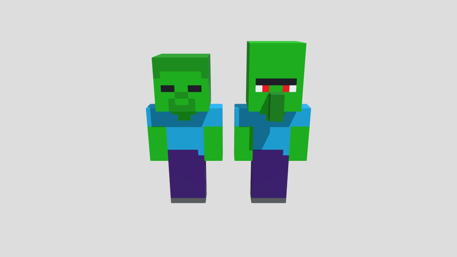 Baby Zombies - Download Free 3D model by minecraft_voxel_models ...