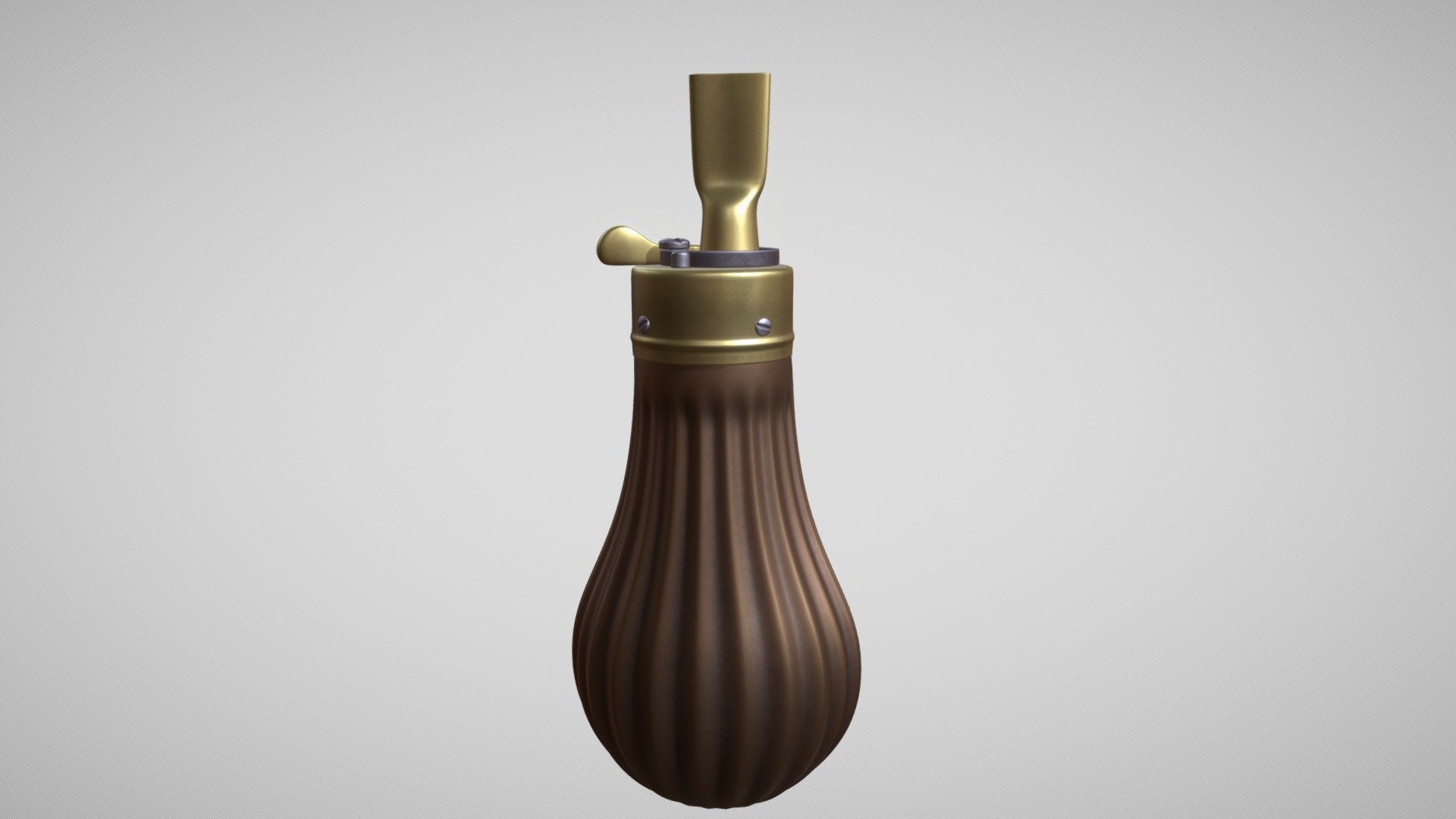 Small metal duck bill gun powder flask - Buy Royalty Free 3D model by ...