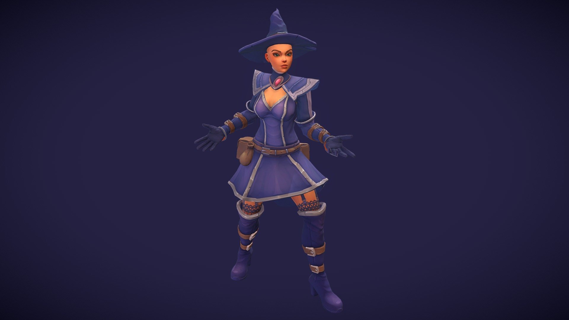 Stylized Human Female Wizard(Outfit) - 3D model by N-hance Studio ...