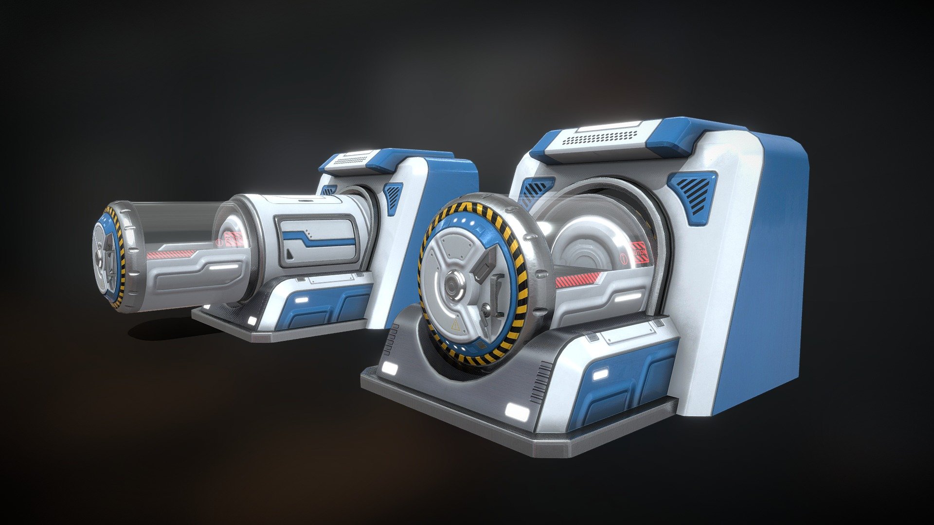 Sci-Fi Experiment Tank (Horizontal) - Buy Royalty Free 3D model by ...