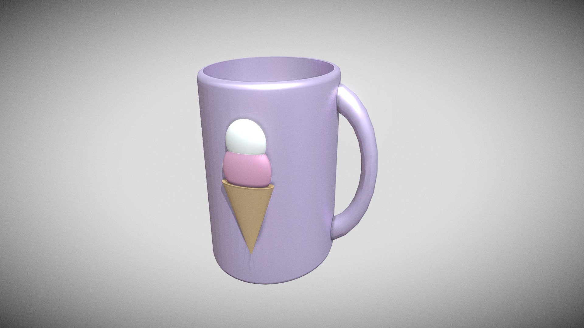 Ice cream coffee mug by: Ana Lucía Marmolejo - Download Free 3D model ...