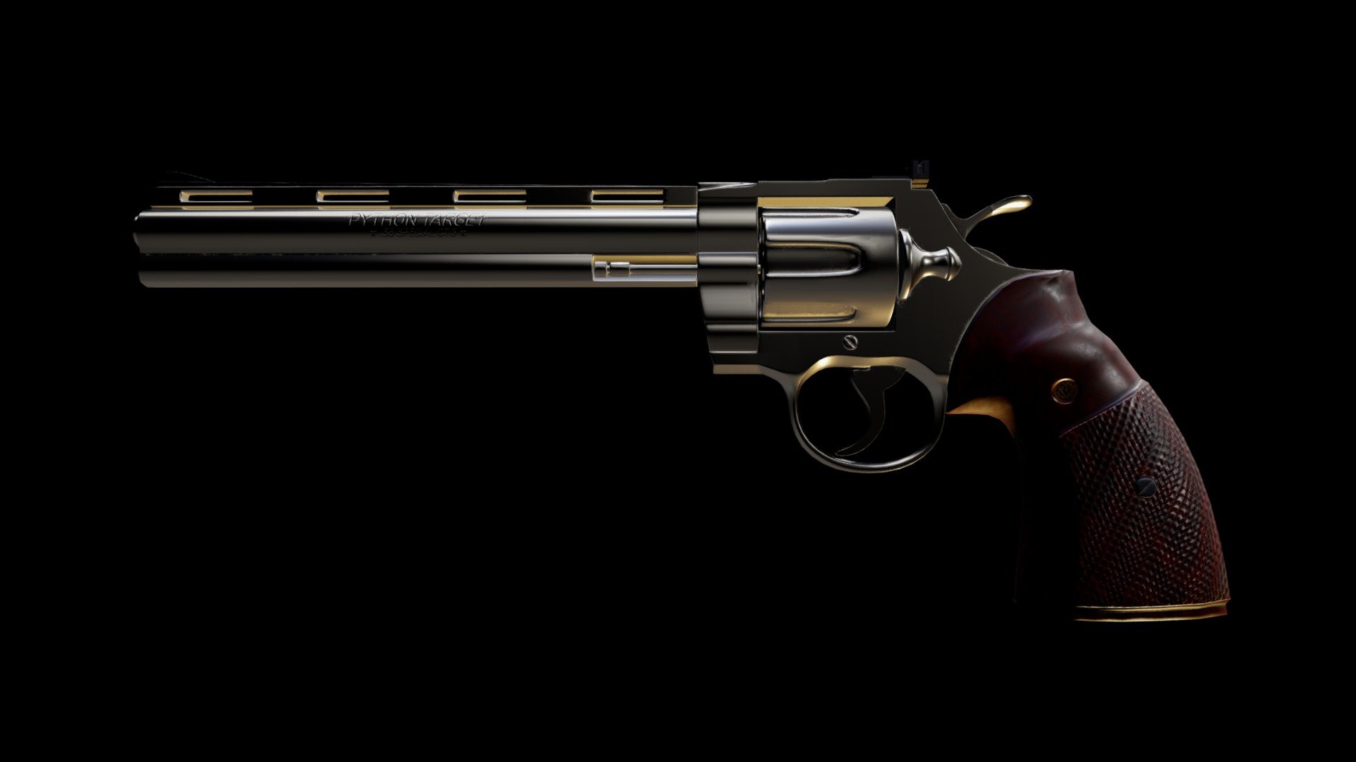Revolver (Colt Python Target 8 Inch .38 Special) - 3D model by bellers ...