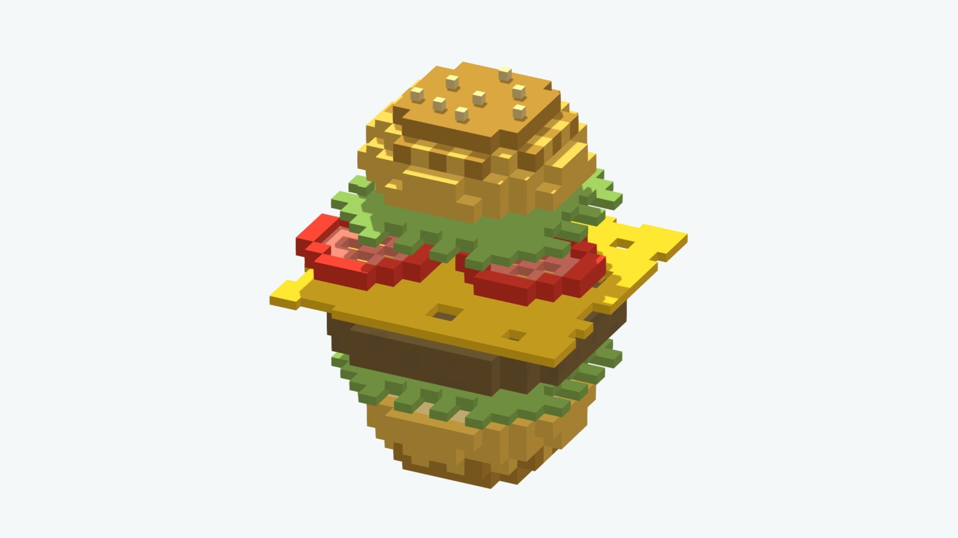Burger - 3D model by Glucka Pixels (@gluckapixels) [8215867] - Sketchfab