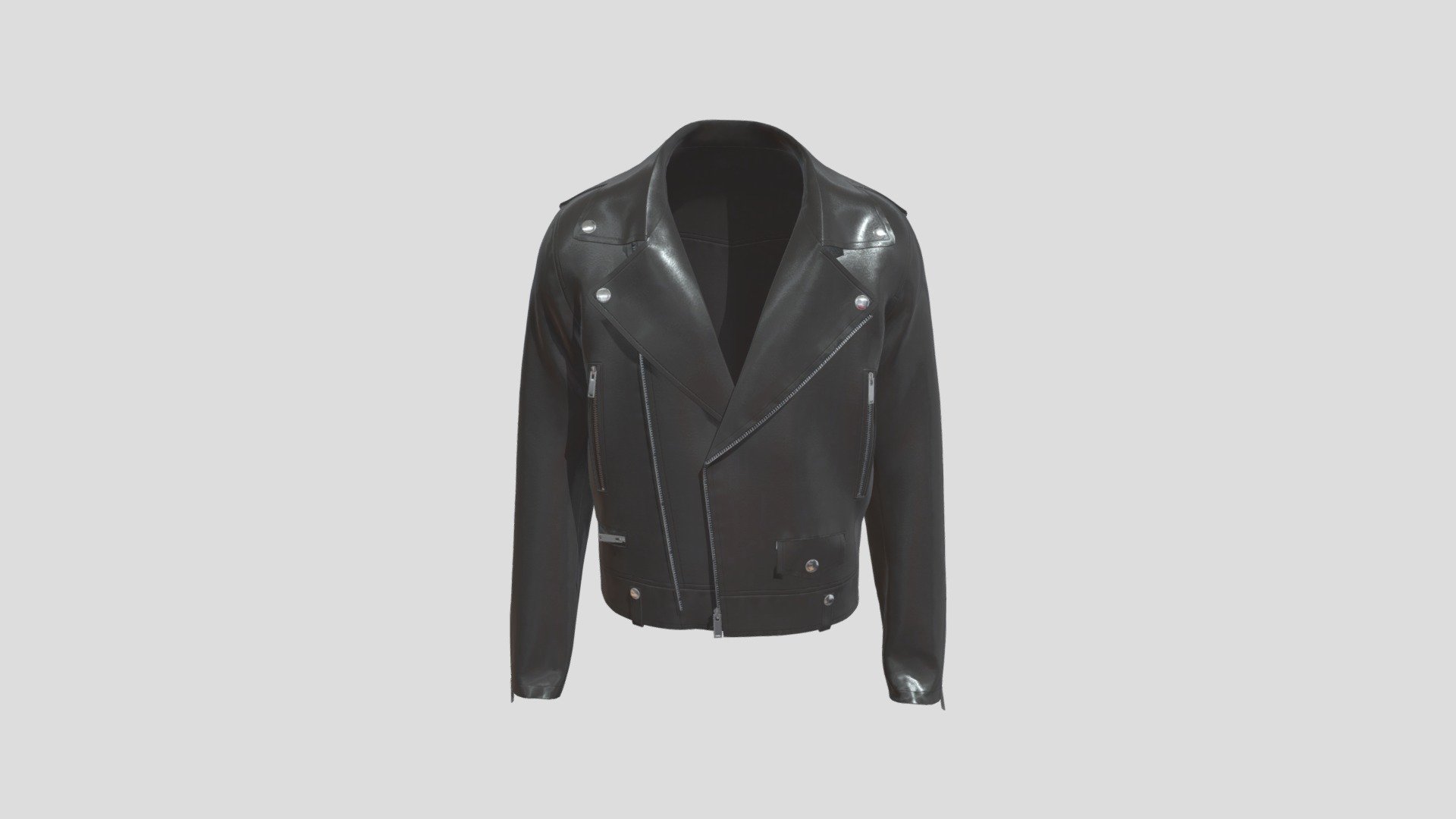 Leather Biker Jacket Unzipped - Buy Royalty Free 3D model by najdmie ...