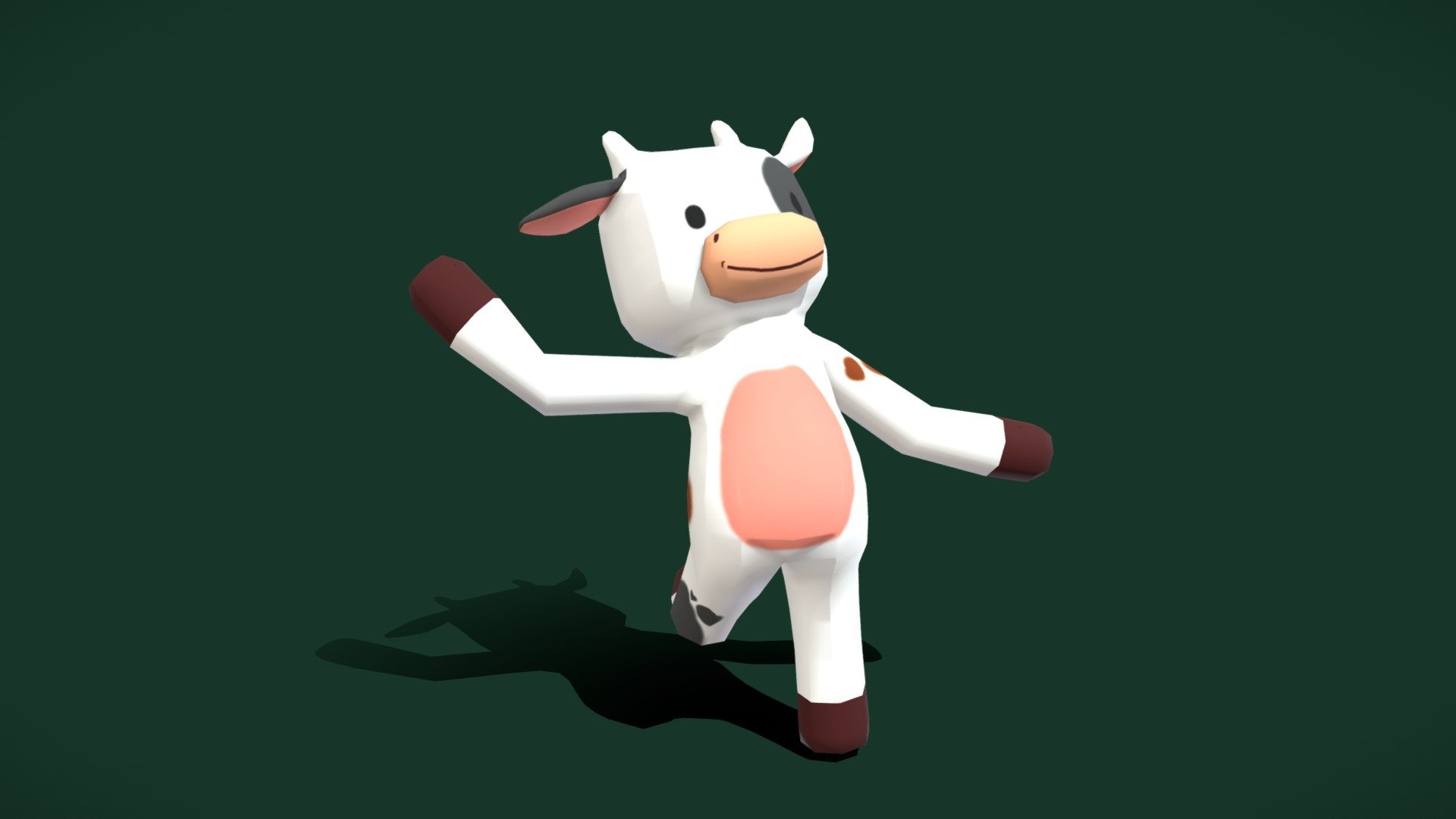 Little Cute Cow - 3D model by Constanza_Valenzuela ...