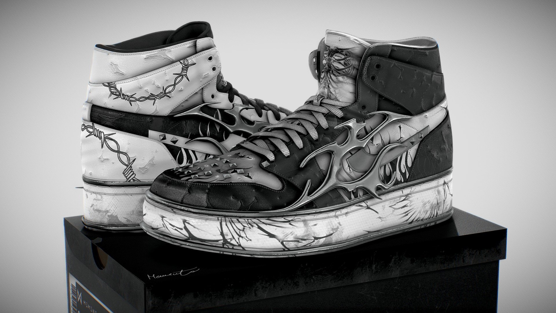 CUSTOM SNEAKERS - Gameready asset - 3D model by M E M E N T O ...