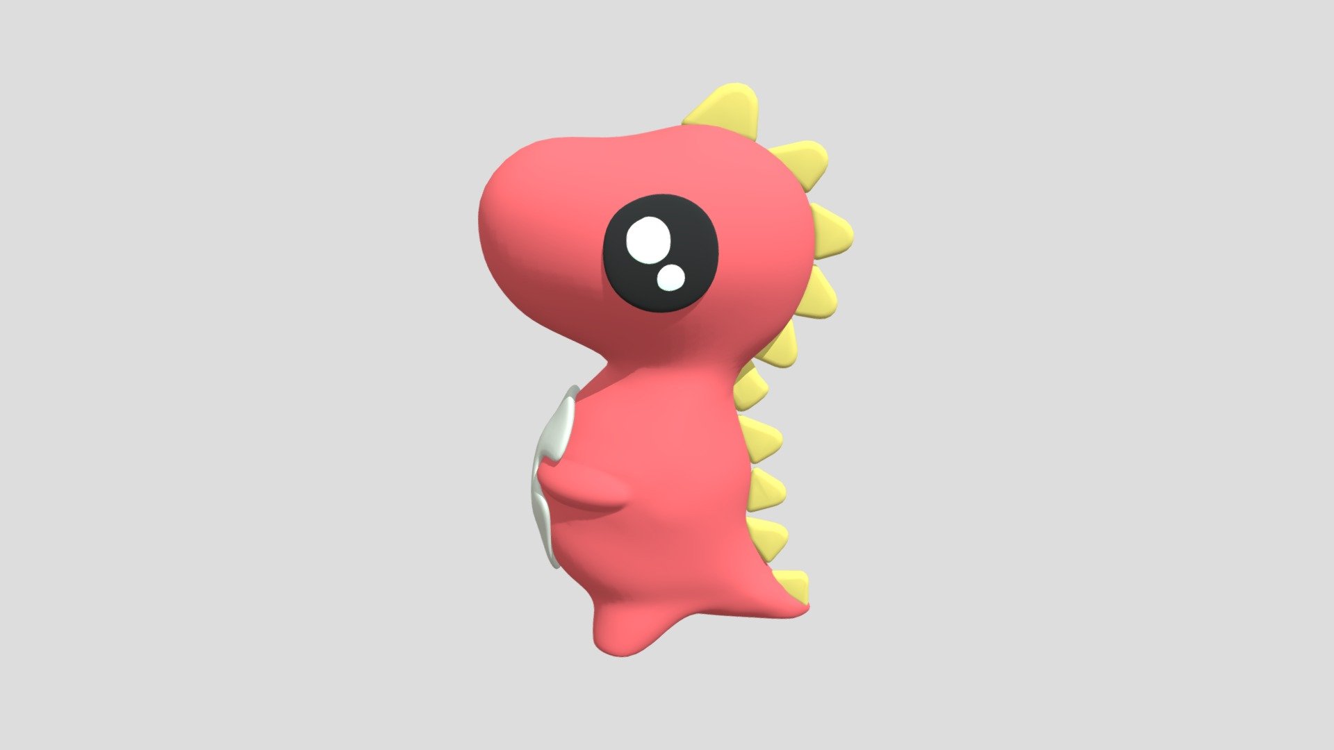 Little pink dino - 3D model by Skaicrasha [822300b] - Sketchfab