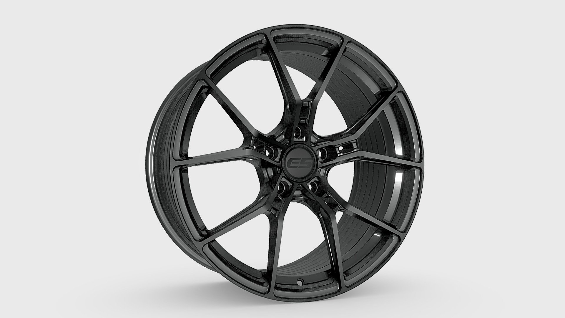 E5 Wheels - The Daytona - Gloss Black - 3D model by AutoSync [82241c0 ...