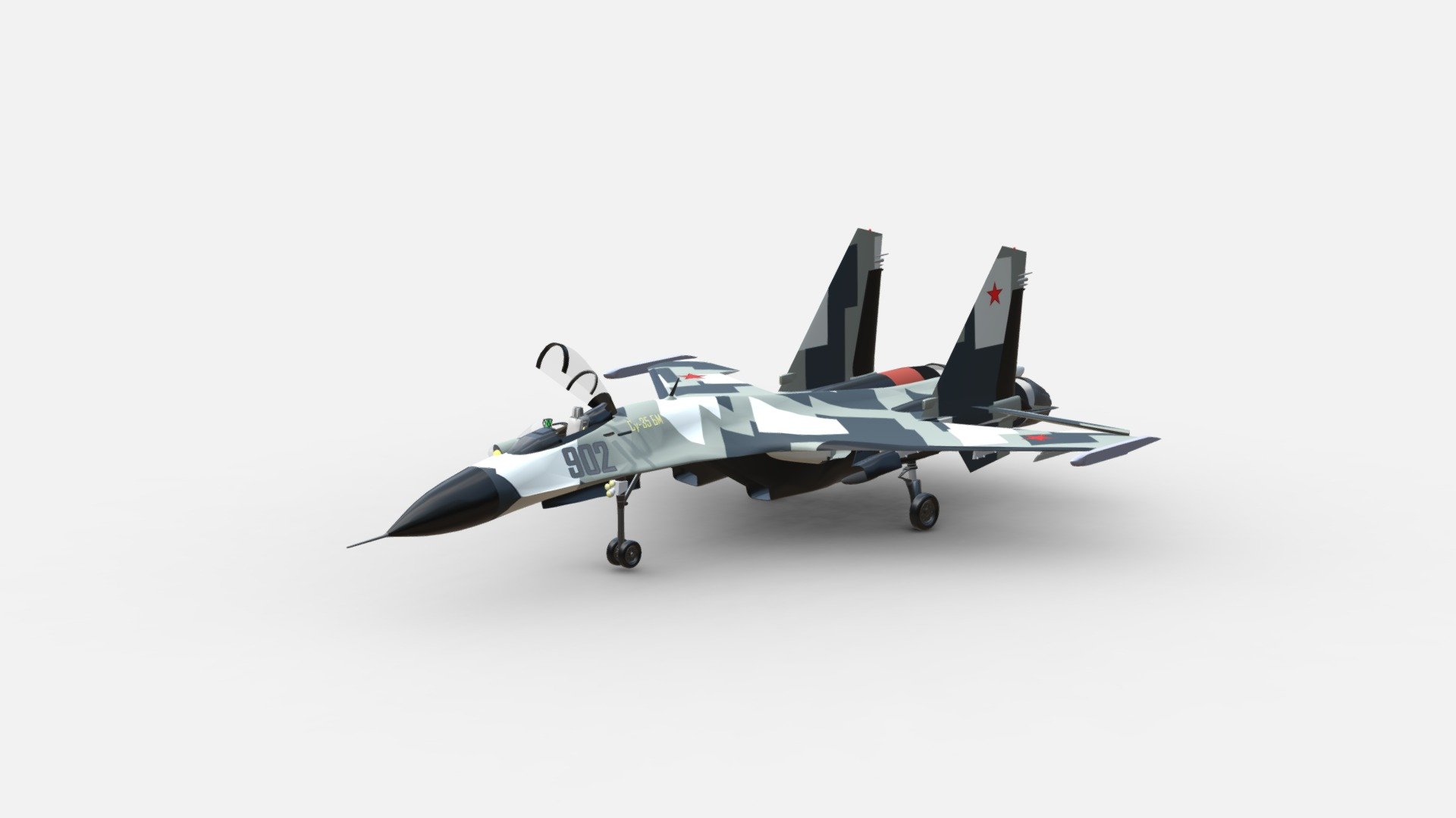 3d Model of the Russian fighter aircraft - Buy Royalty Free 3D model by ...