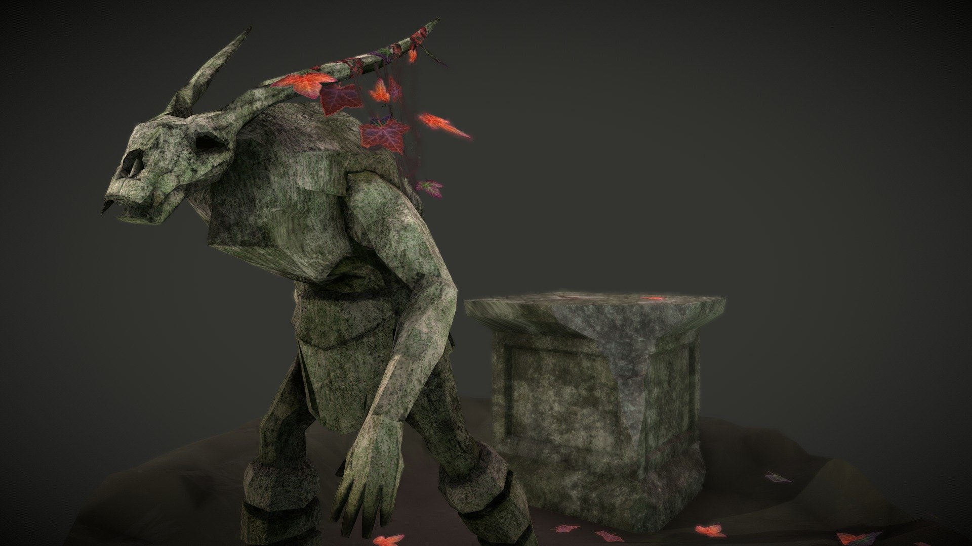 Ancient Goatman Statue Character - 3D model by naomimoore [822554d ...